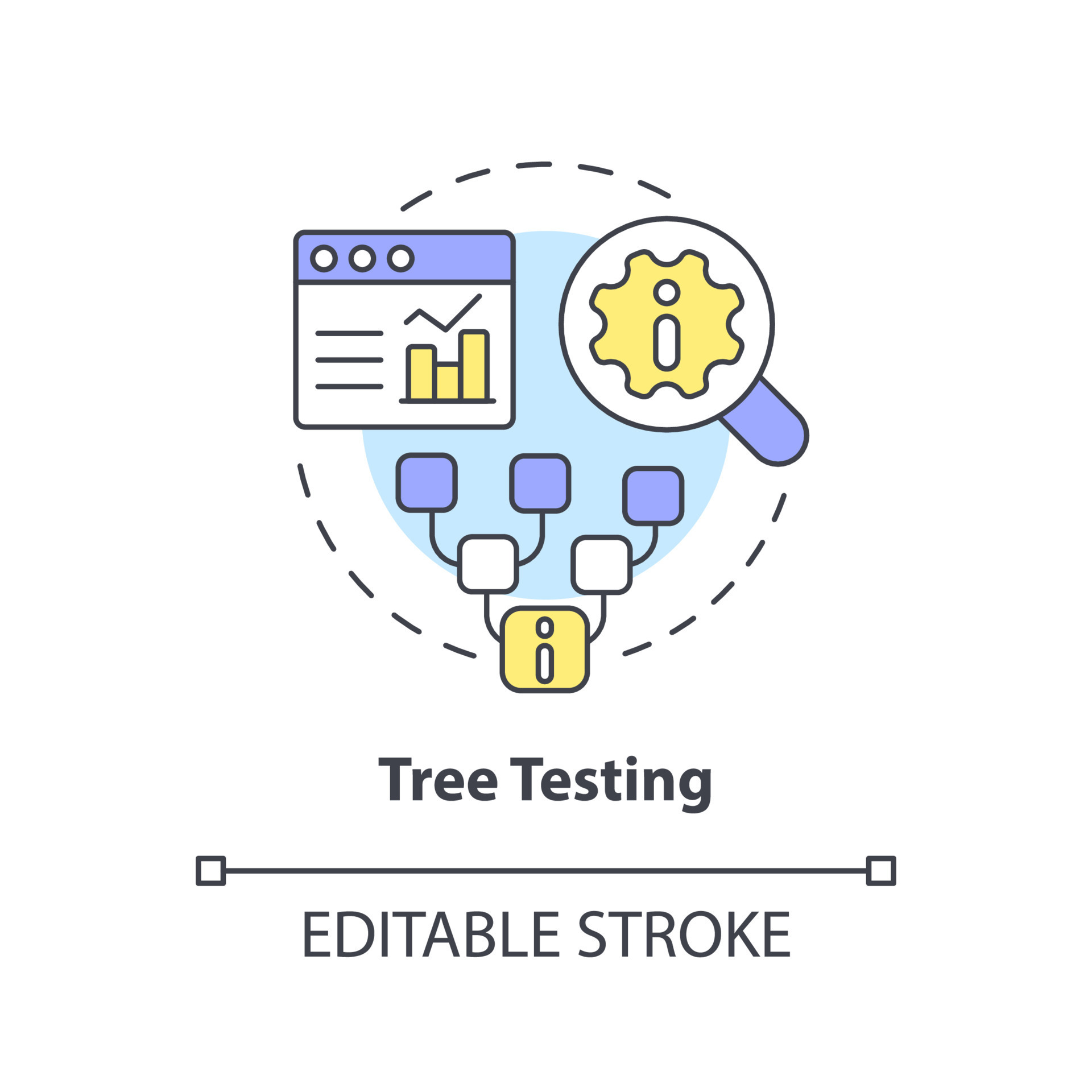 Tree Testing Concept Icon Ux Research Method Mental Model In User