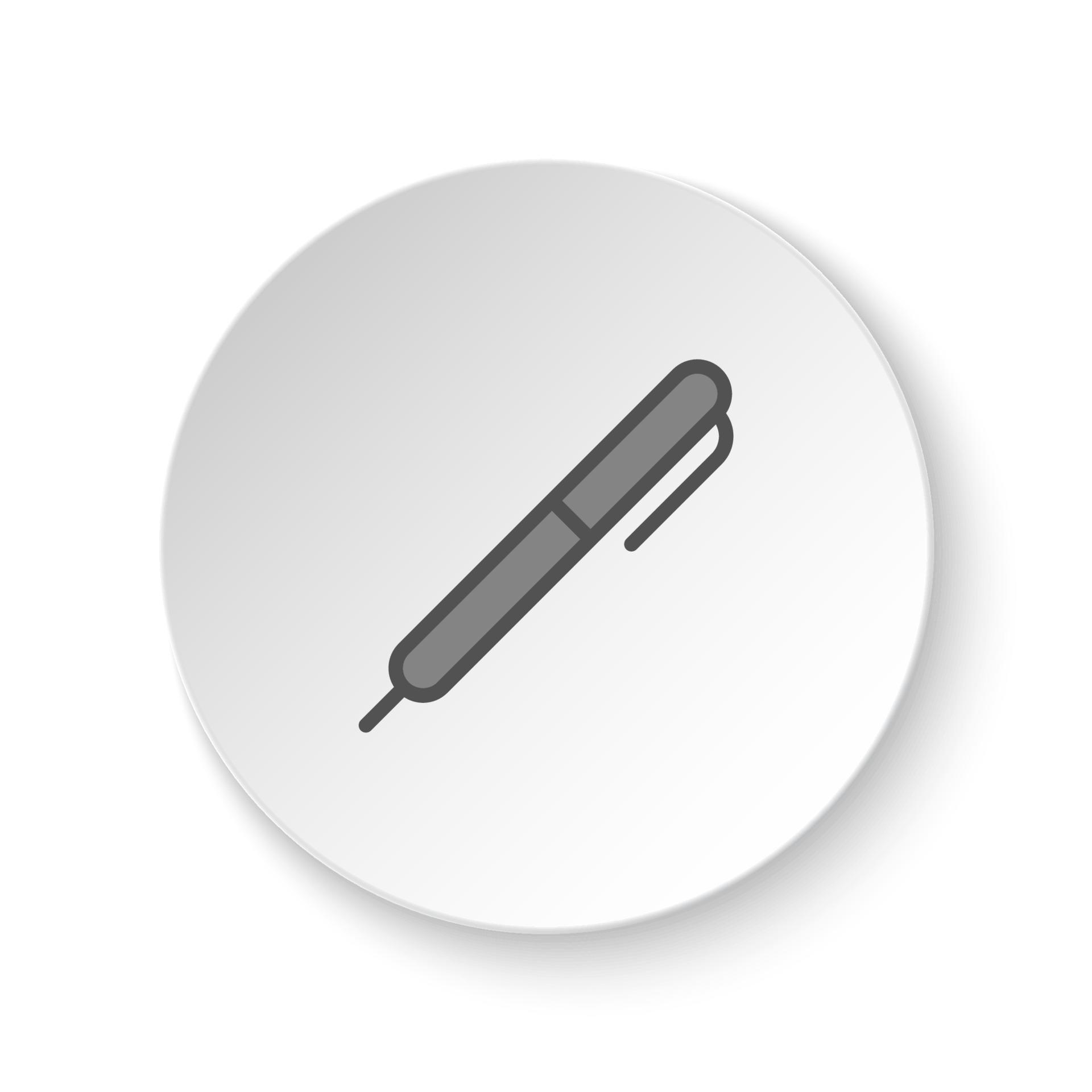 Round Button For Web Icon Pen Button Banner Round Badge Interface For Application