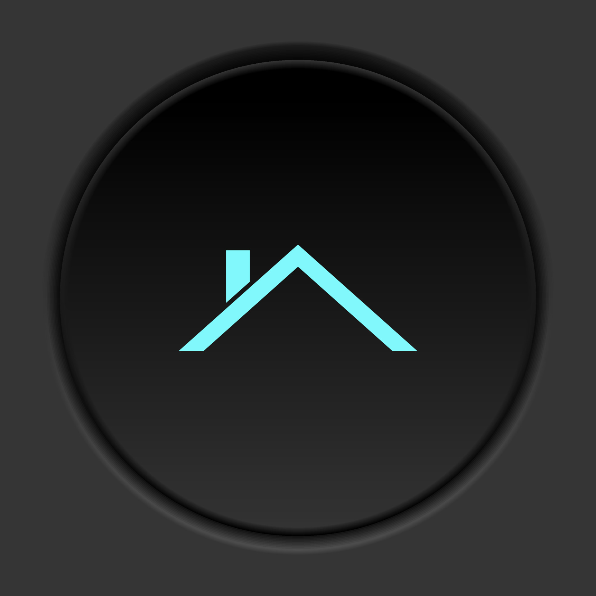 Round Button Icon Roof Button Banner Round Badge Interface For Application Illustration On Dark