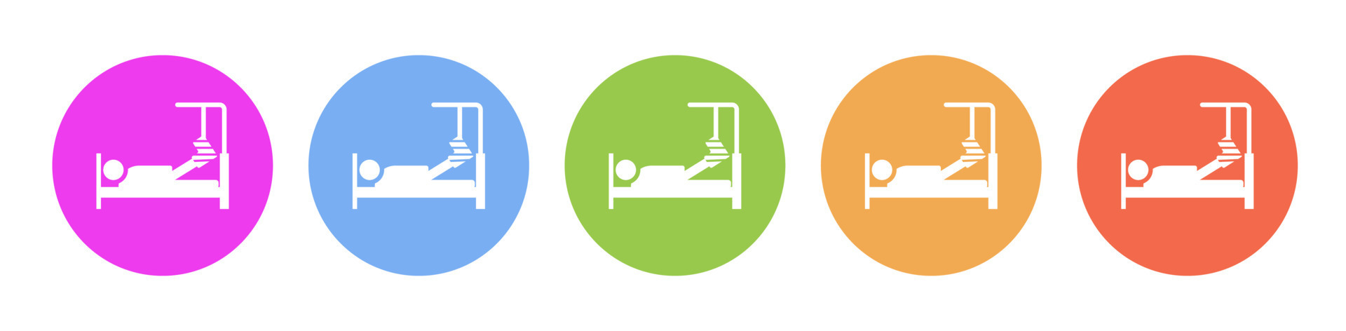 Multi colored icon Broken Leg. Button banner round badge interface for ...