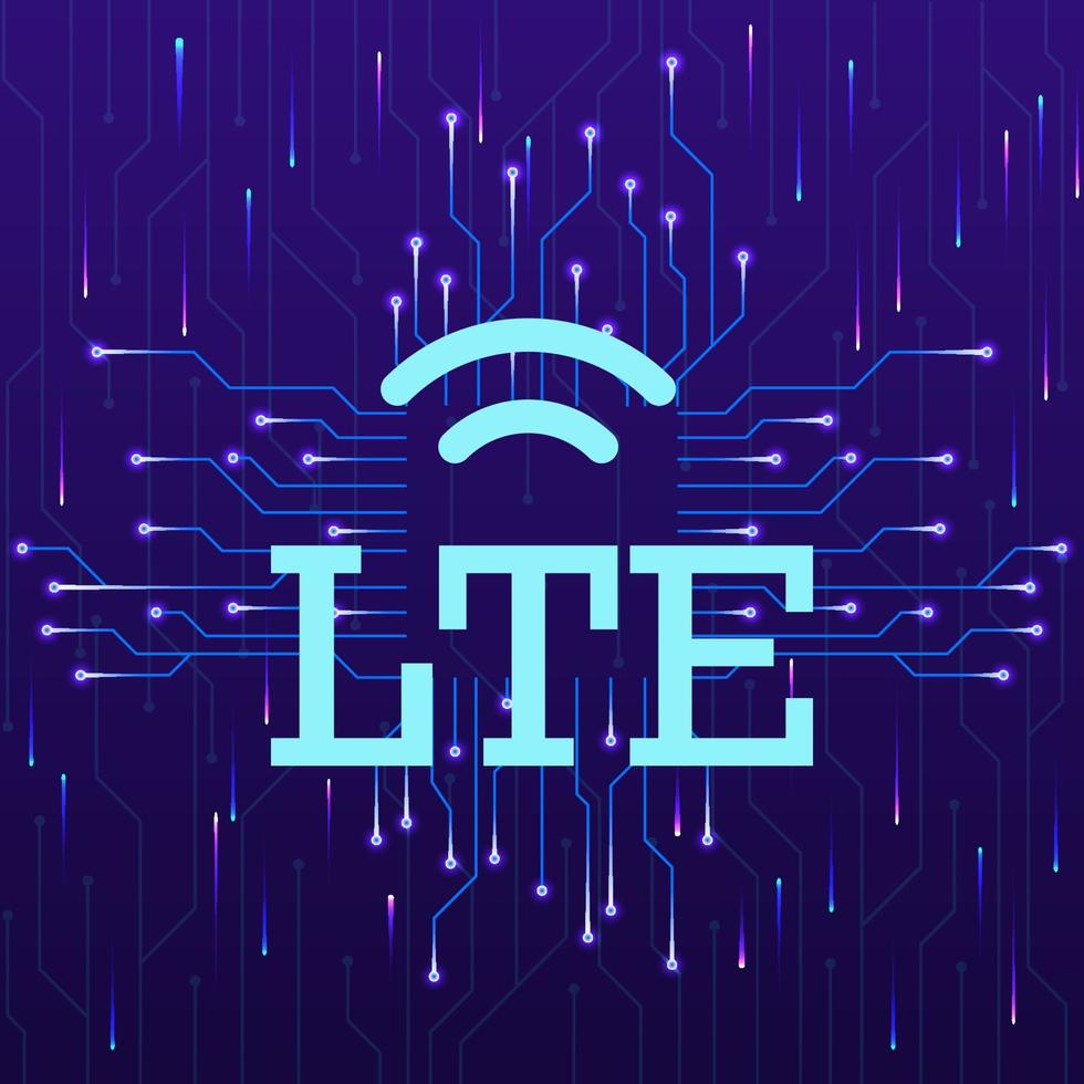 Lte Signal New Technology Vector Icon New Mobile Technology Concept Vector Illustration Lte