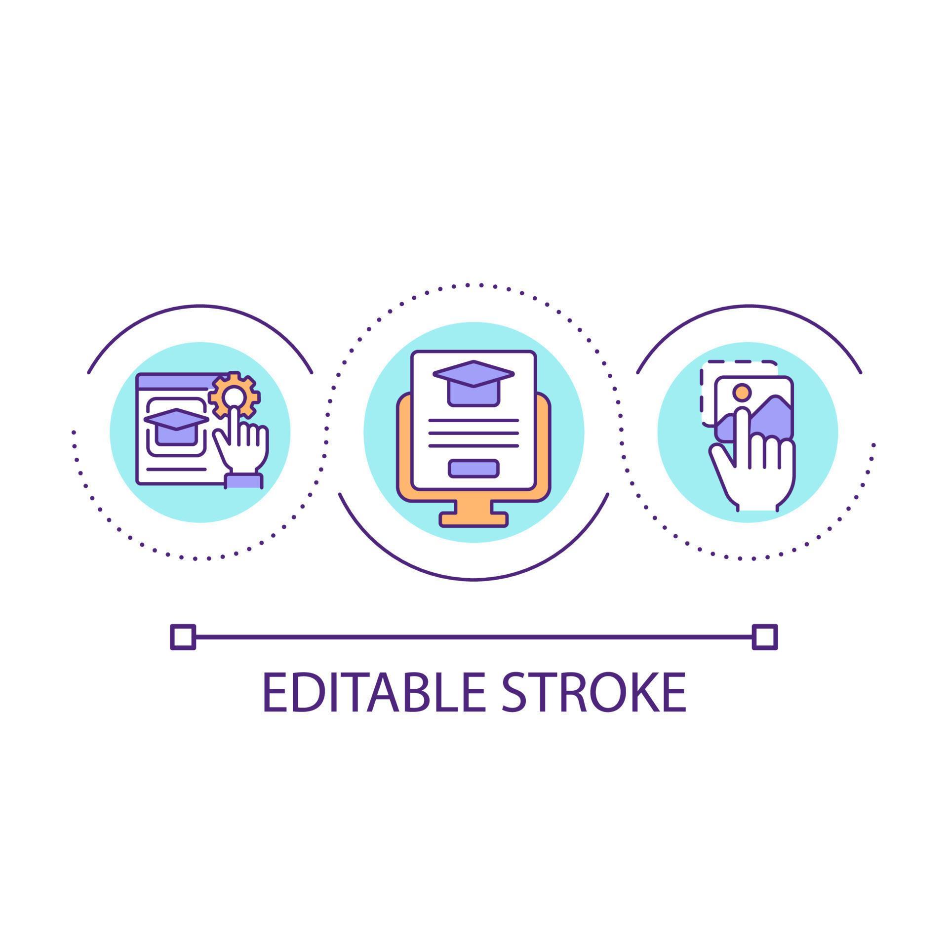 Learning system interface loop concept icon. User interface customization. Elearning abstract ...