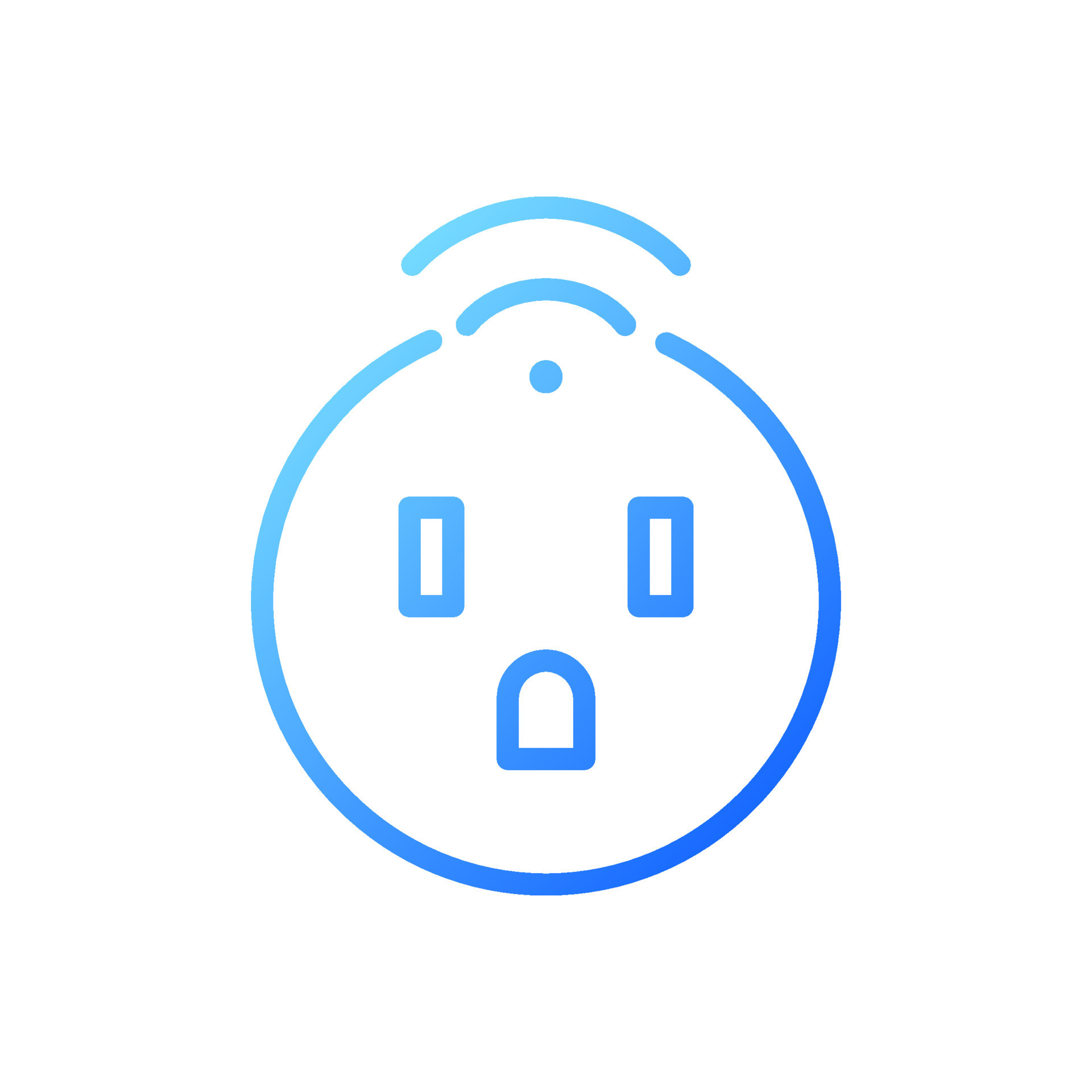 Smart Socket Pixel Perfect Gradient Linear Vector Icon Home Appliance Remote Control Via