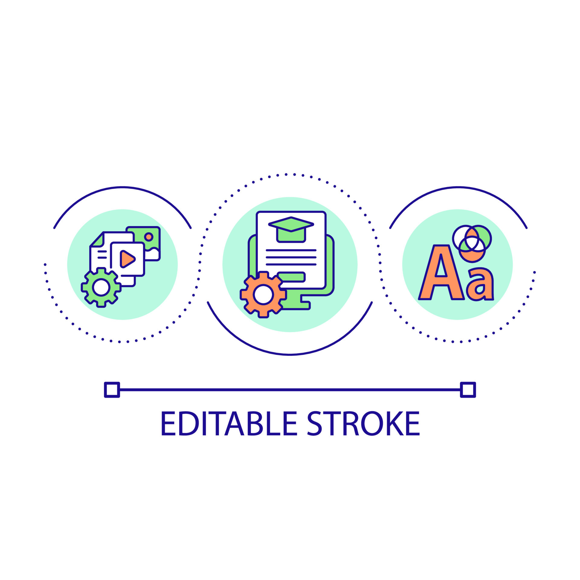 Educational Platform Design Loop Concept Icon Webdesign Of Learning System Customization