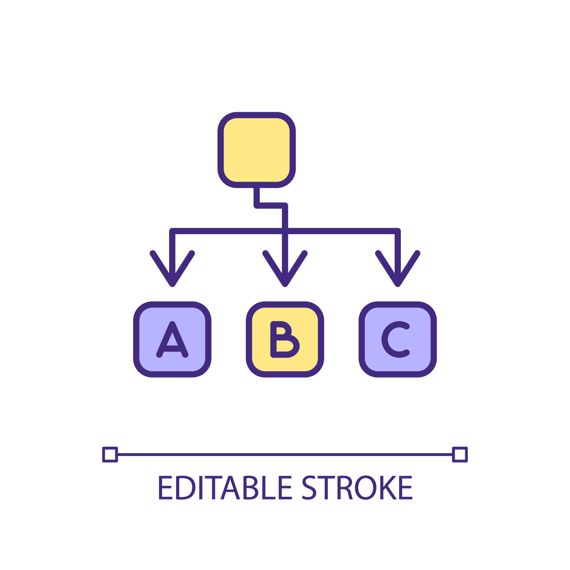 Hierarchical structure RGB color icon. Organizational management ... Hierarchical structure RGB color icon. Organizational management ...