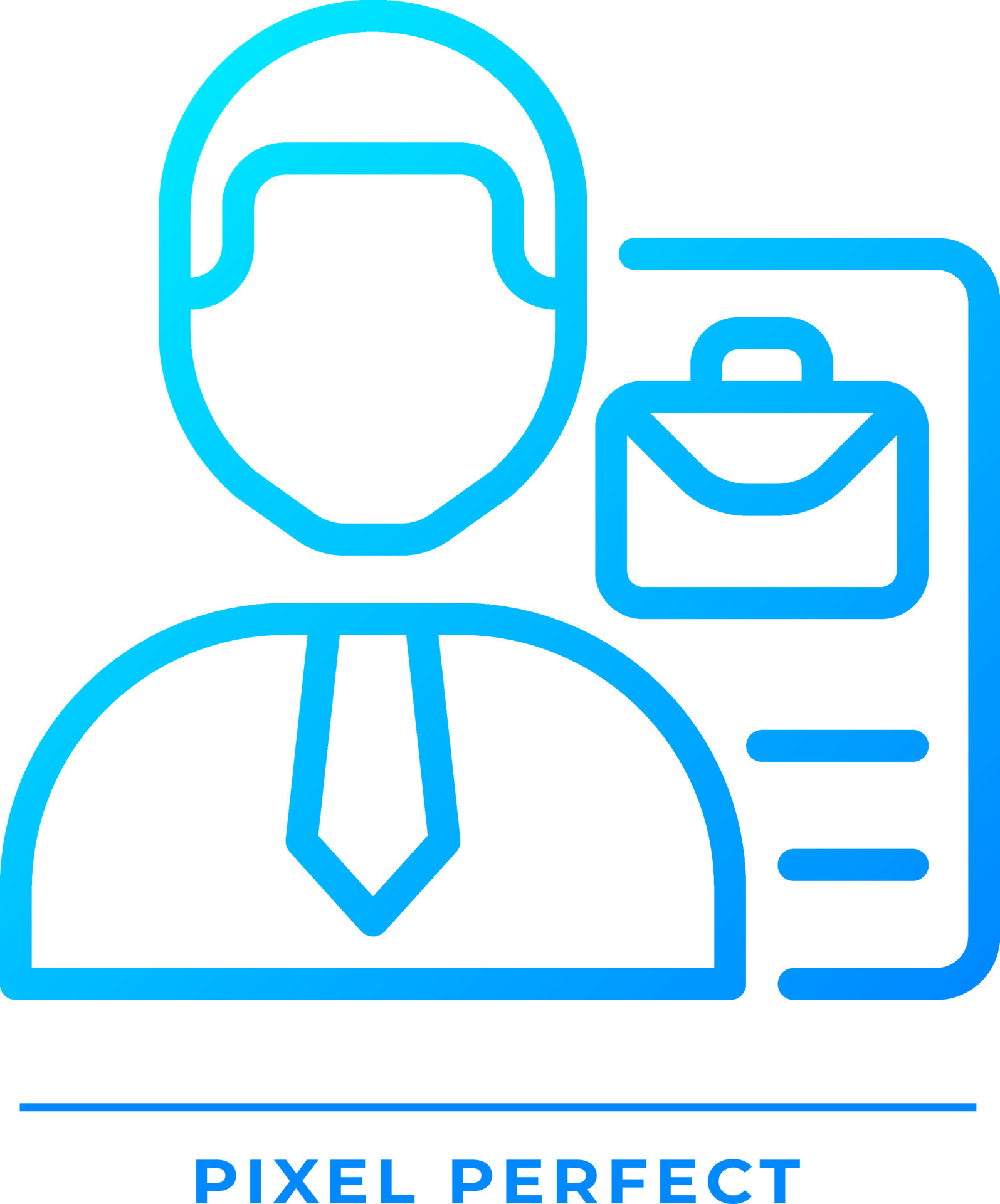 Recruitment Pixel Perfect Gradient Linear Vector Icon Hiring Process Choosing Candidate Job