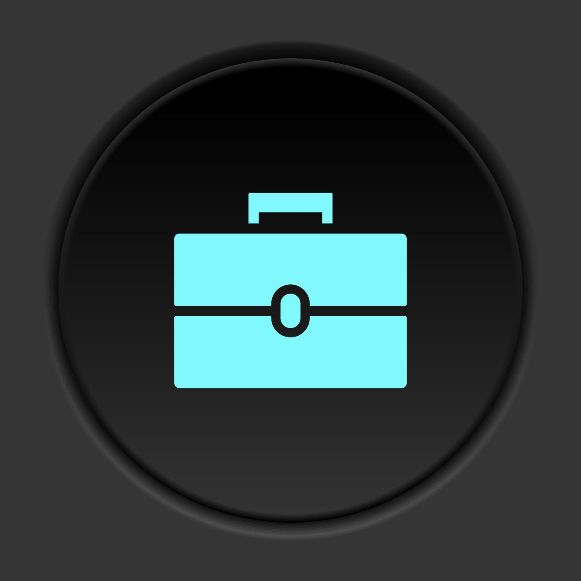 Round button icon, portfolio. Button banner round, badge interface for application illustration ...