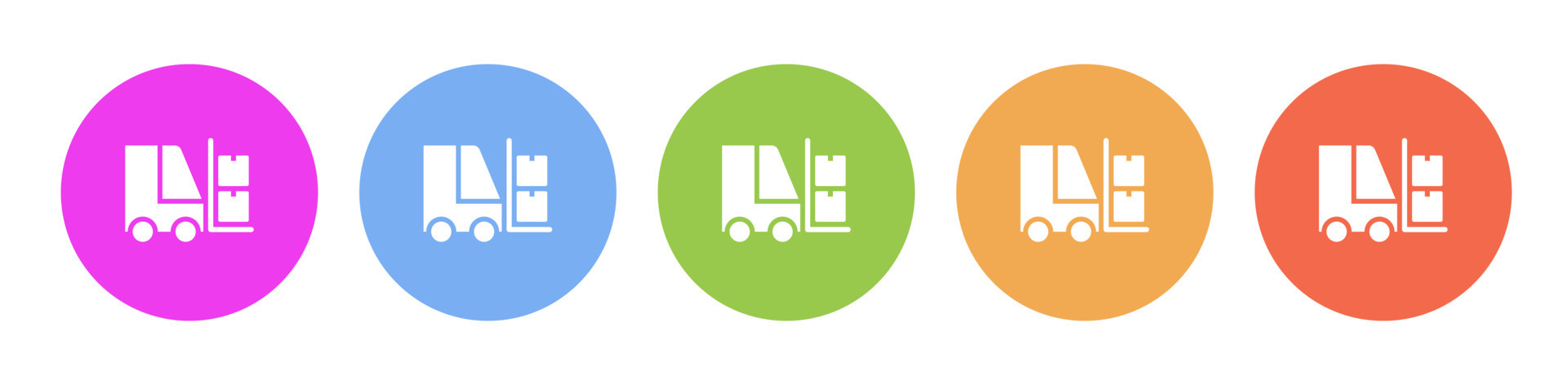 Multi Colored Icon Mass Production Forklift Button Banner Round Badge Interface For Application