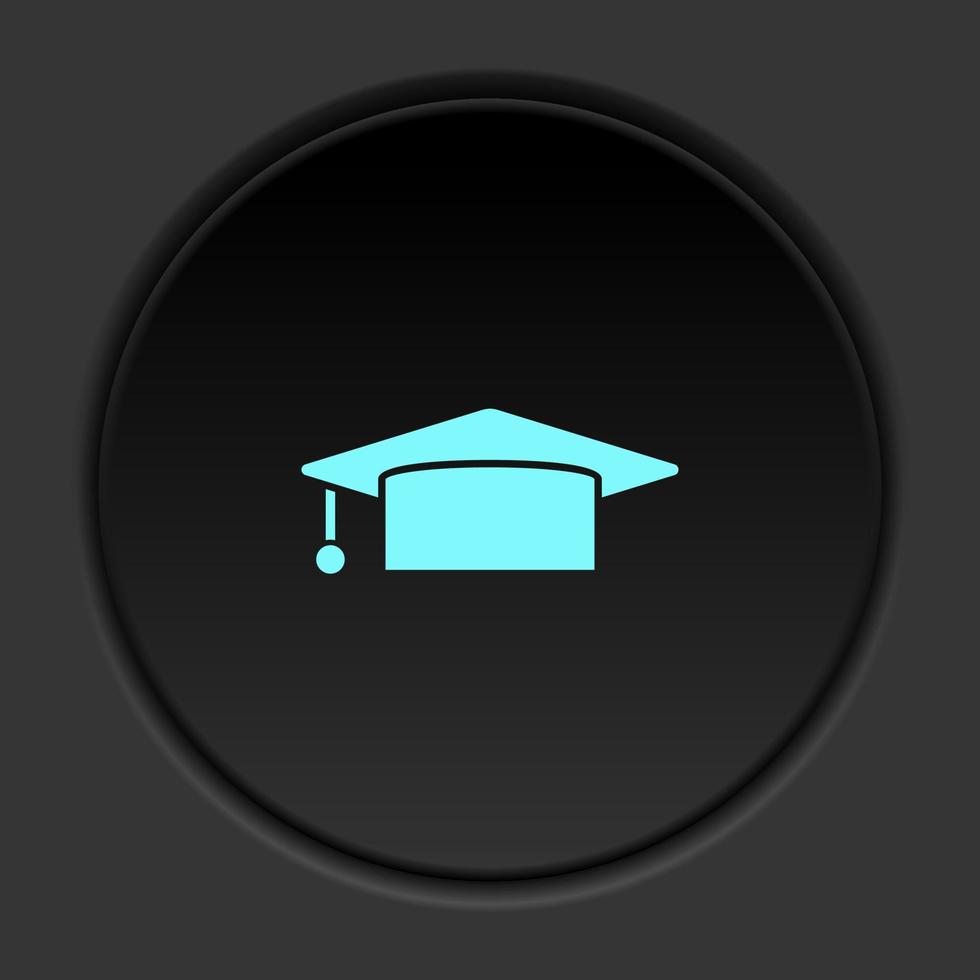Round Button Icon Graduation Cap Button Banner Round Badge Interface For Application