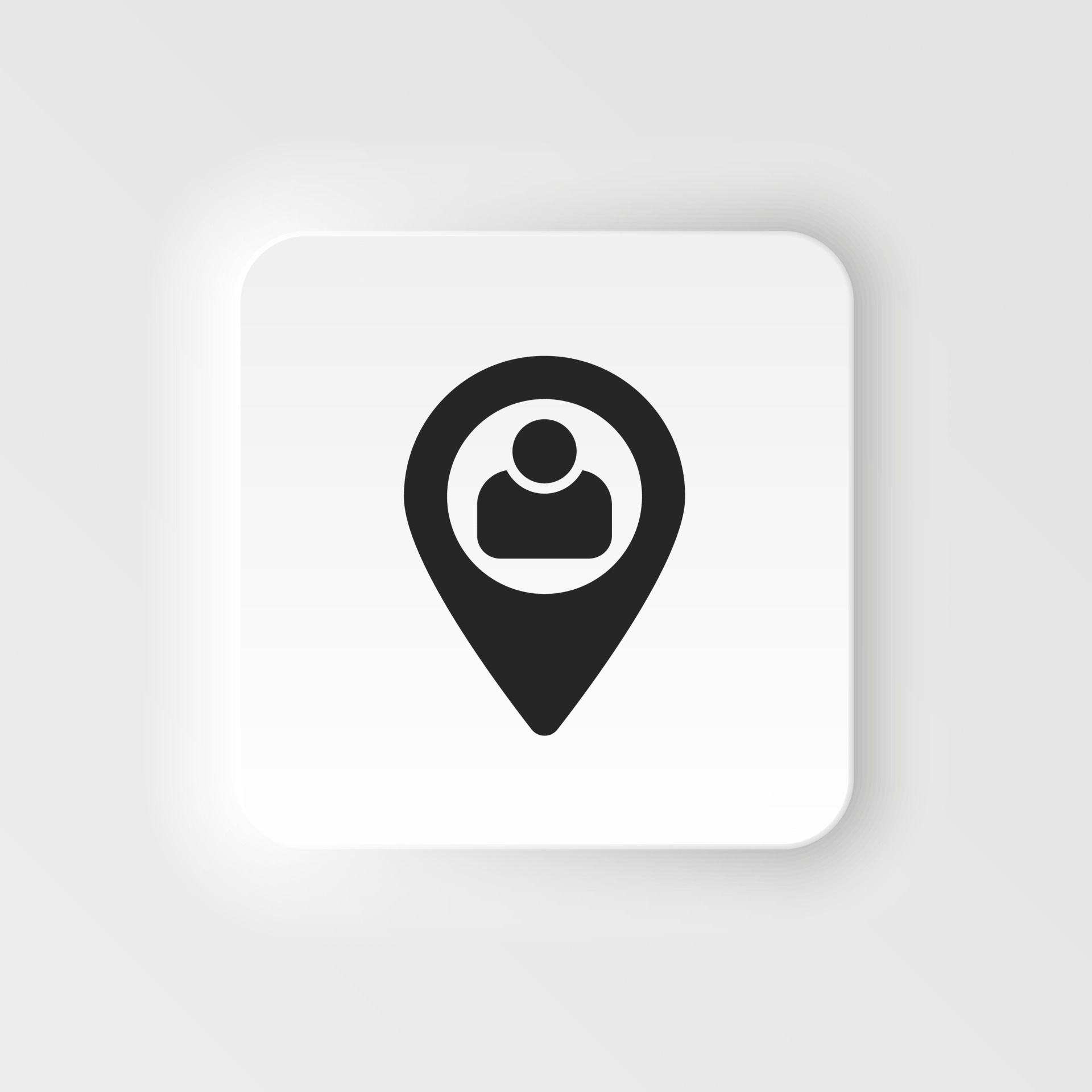 User Location Vector Icon Simple Element Neumorphic Style Illustration User Location Vector