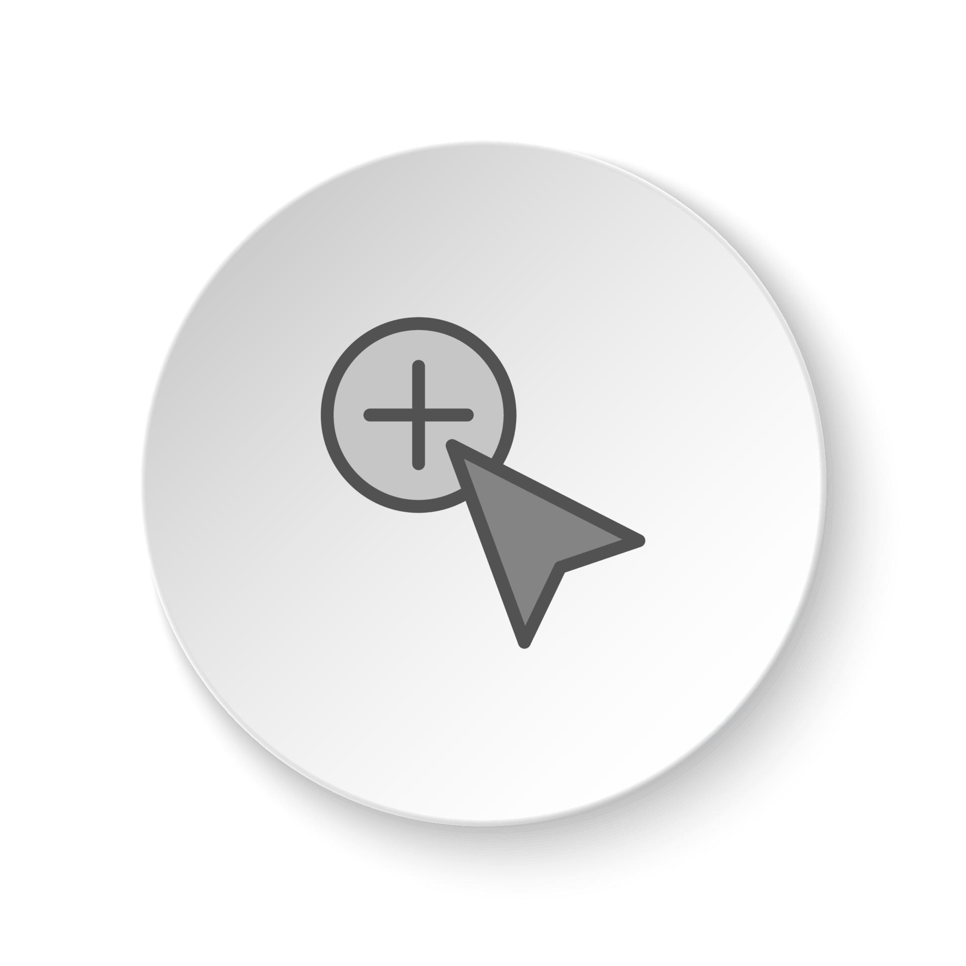 Round button for web icon, add, copy, cursor. Button banner round, badge interface for ...