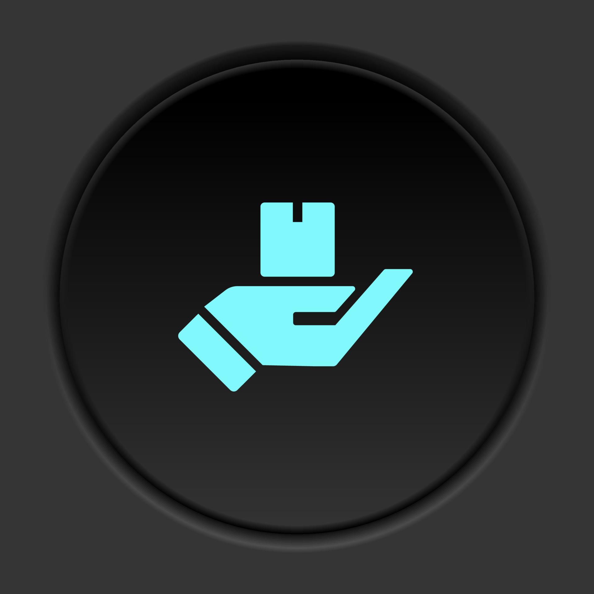 Dark button icon Mass production package. Button banner round badge interface for application ...