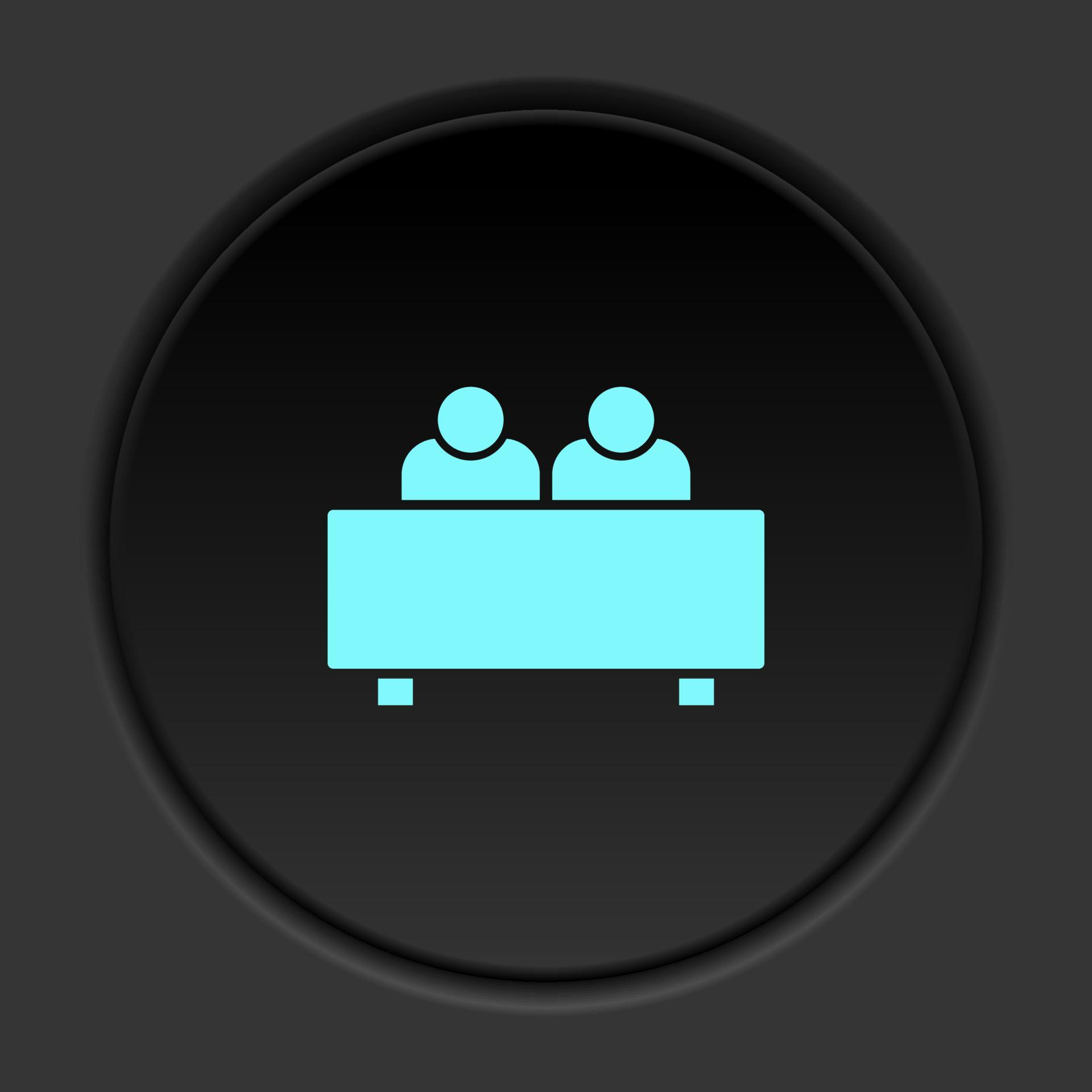 Round Button Icon Interview Users Button Banner Round Badge Interface For Application