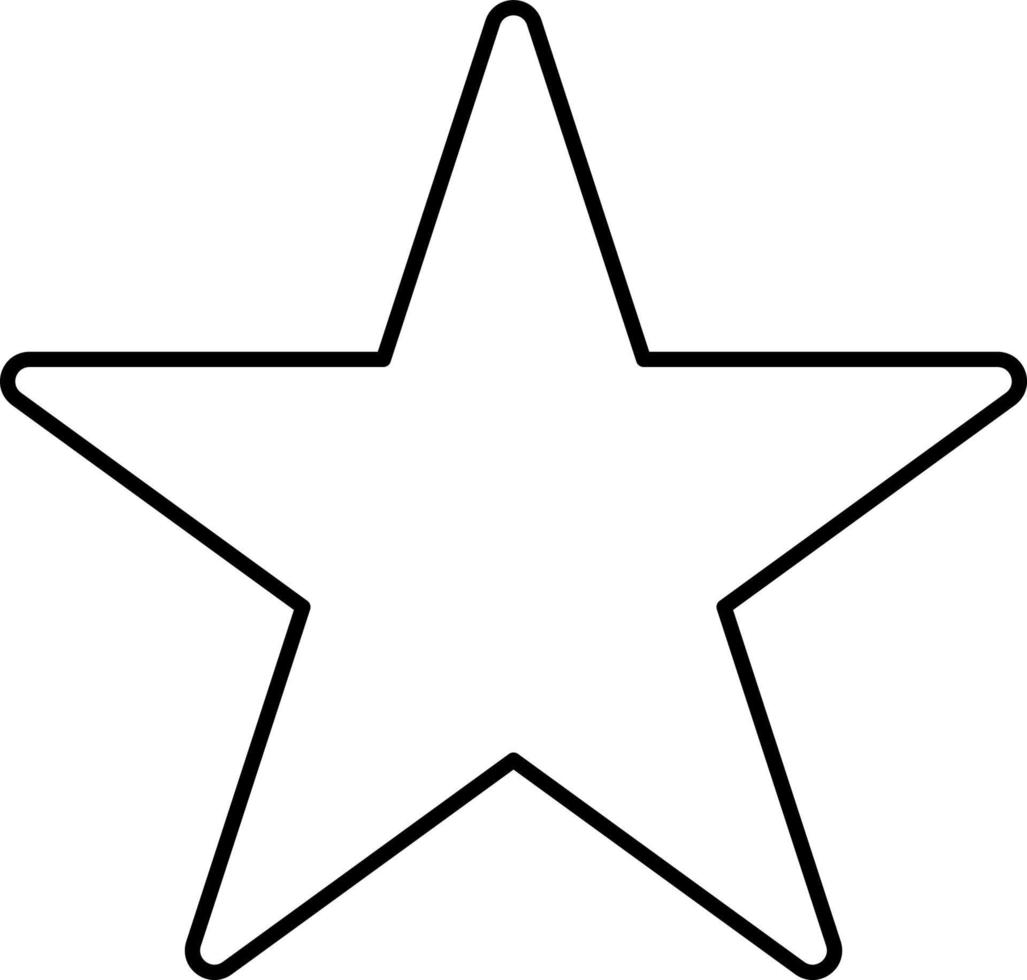 Line vector icon star. Outline vector icon on white background 21551008 ...