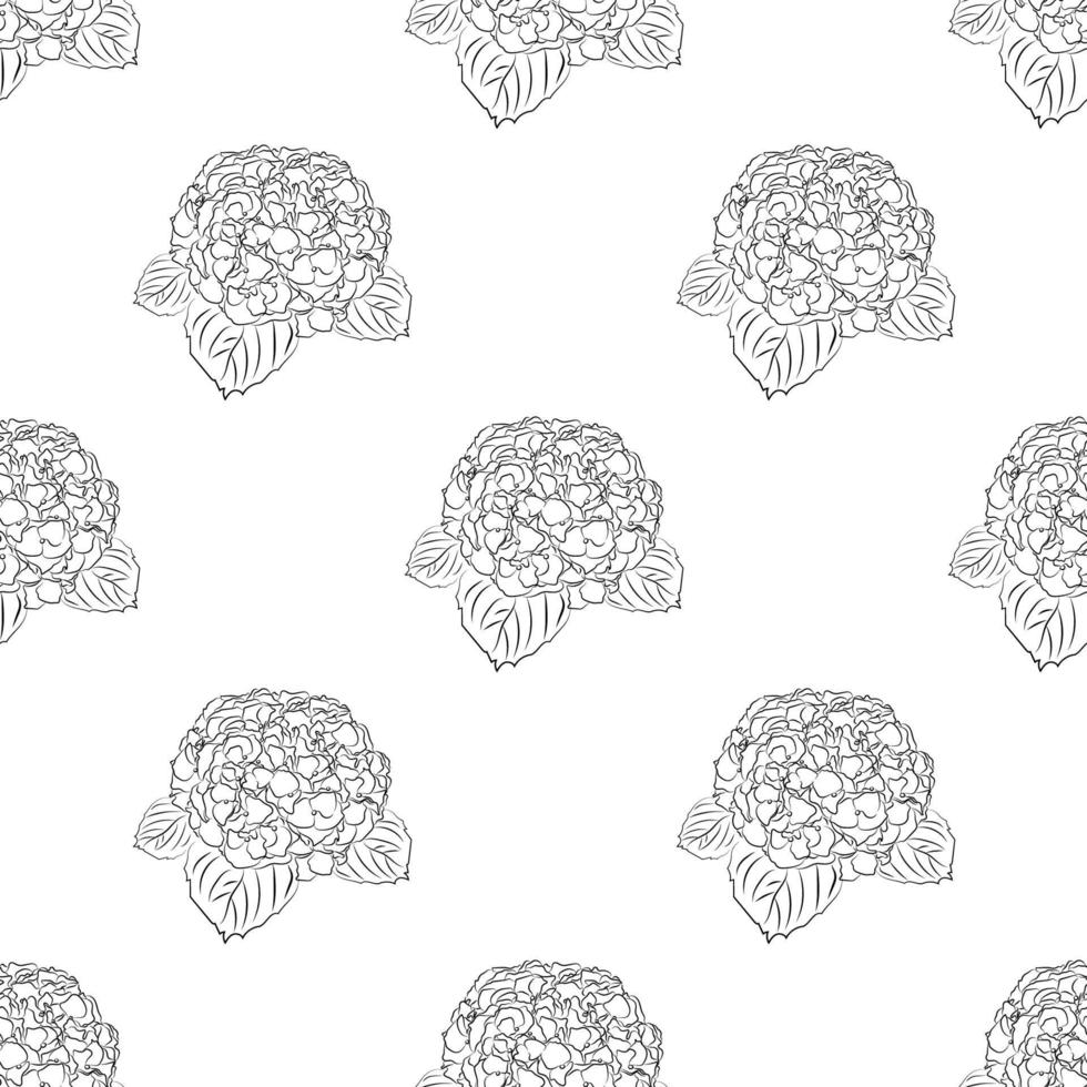 Seamless white abstract floral background with black line flowers. Line ... Seamless white abstract floral background with black line flowers. Line ...