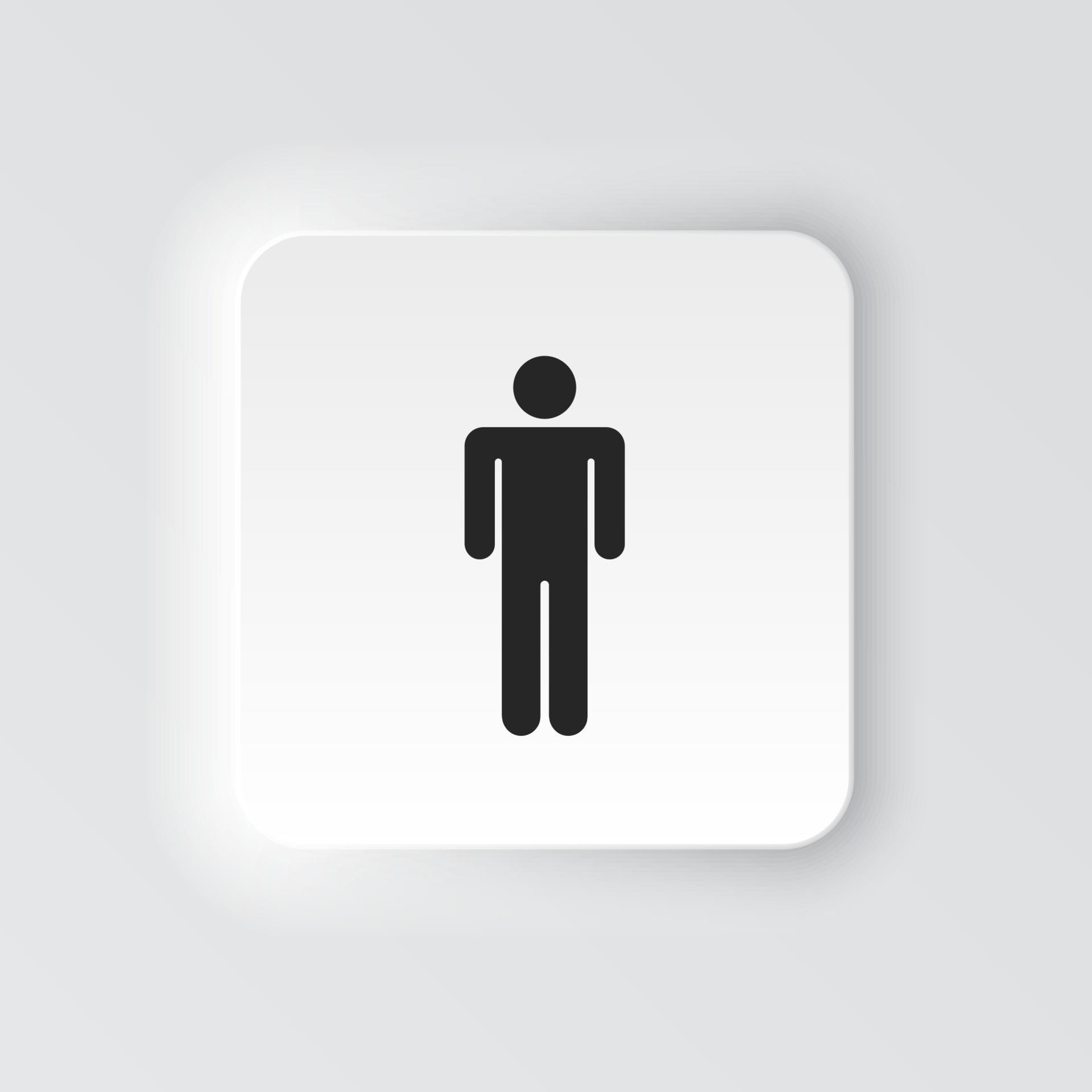 Rectangle Button Icon Man Button Banner Rectangle Badge Interface For Application Illustration