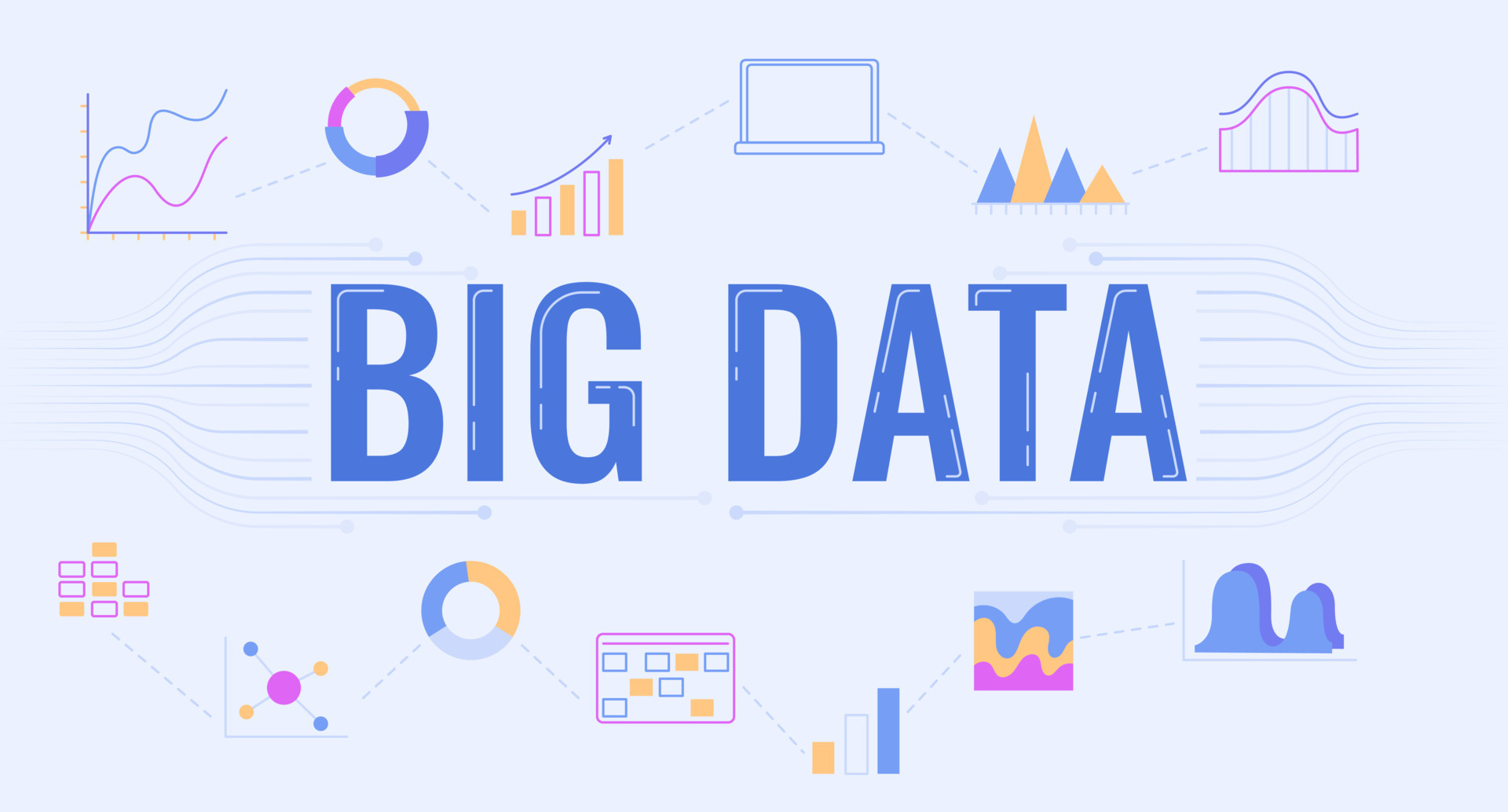 Big Data Analytics 2d Vector Fully Editable Illustration Statistical
