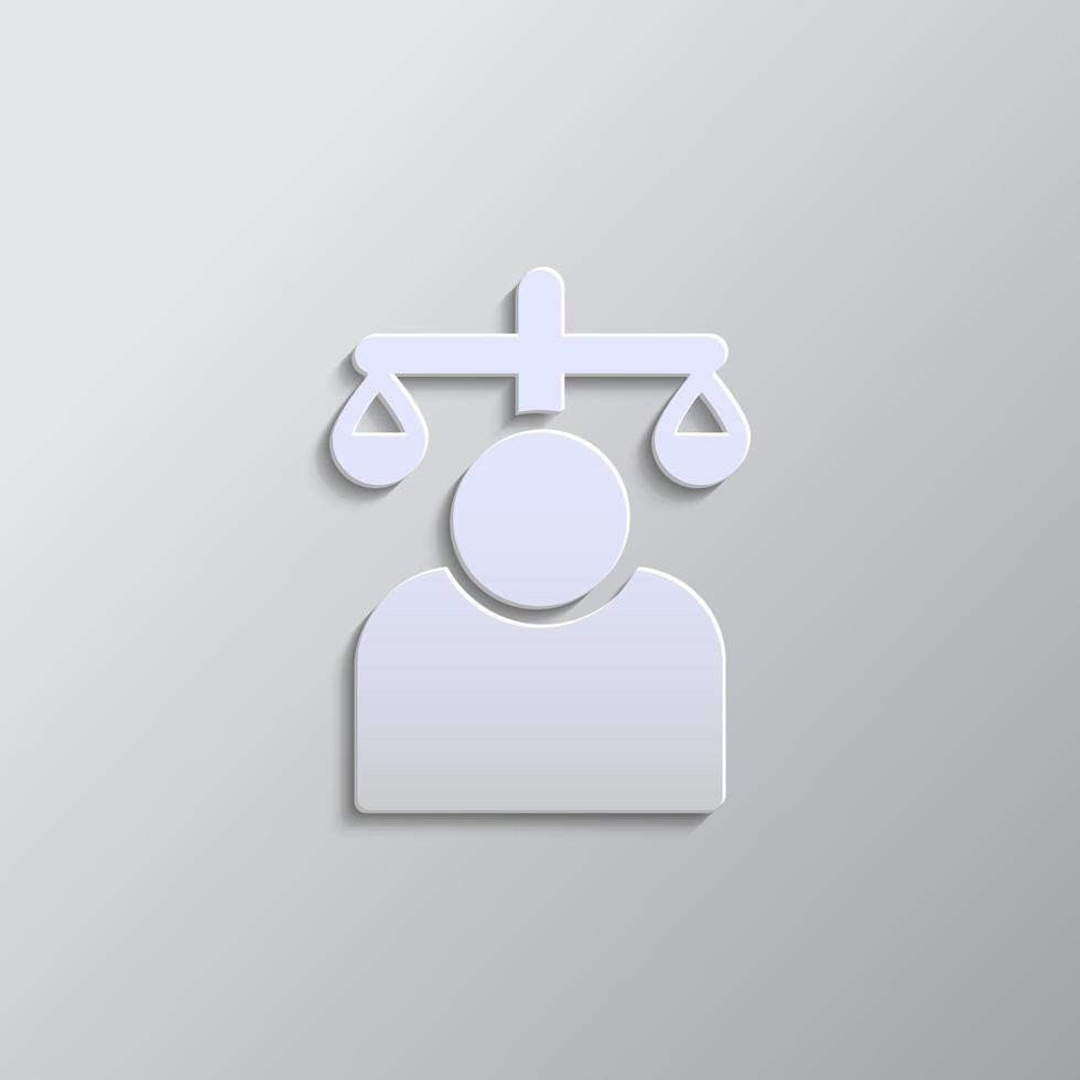 balance, user paper style, icon. Grey color vector background- Paper ... balance, user paper style, icon. Grey color vector background- Paper ...