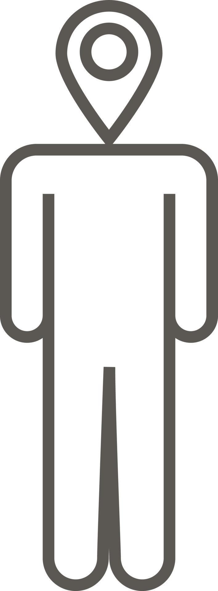 Man, location vector icon. Simple element illustration from map and ...