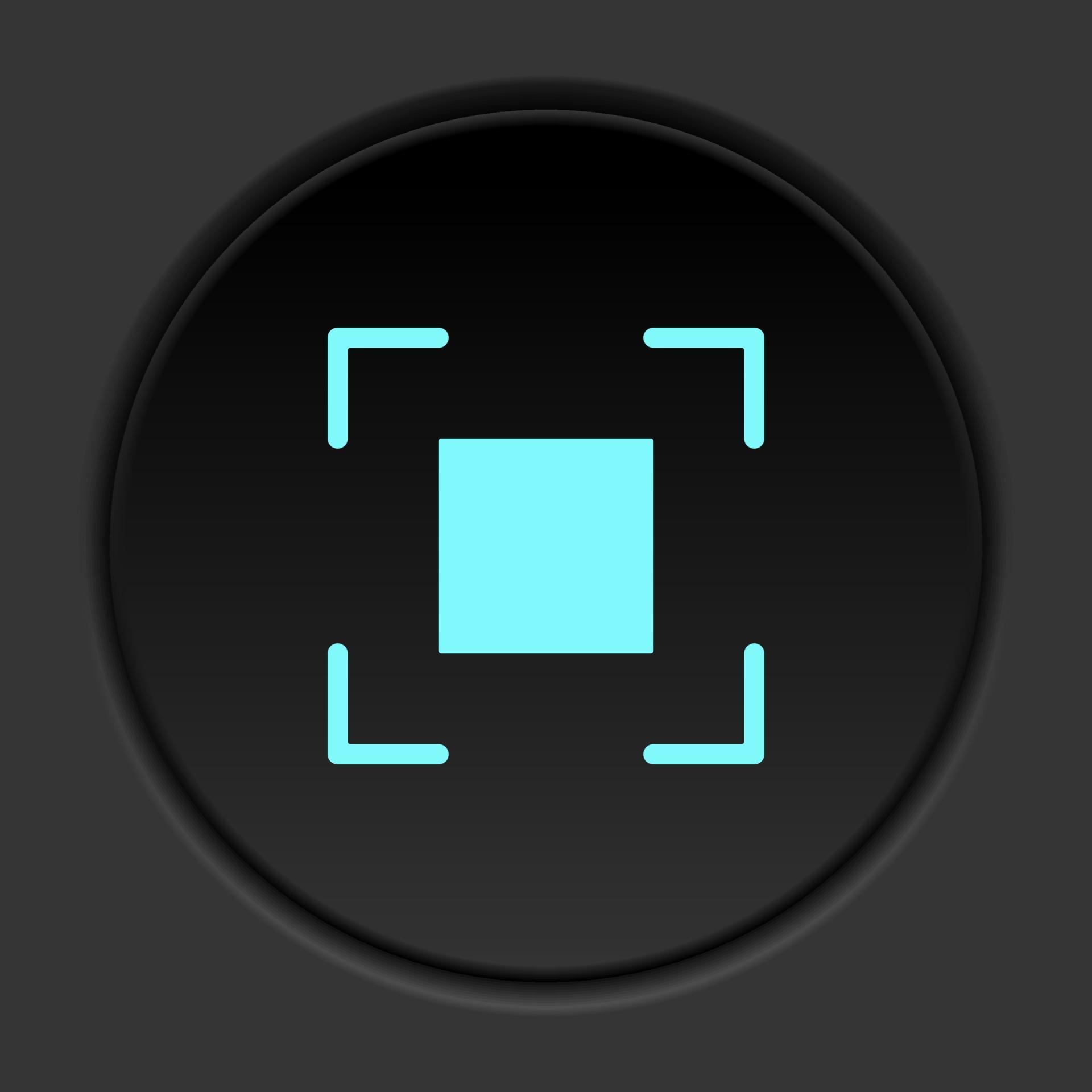Round button icon, crosshair, focus. Button banner round, badge interface for application ...