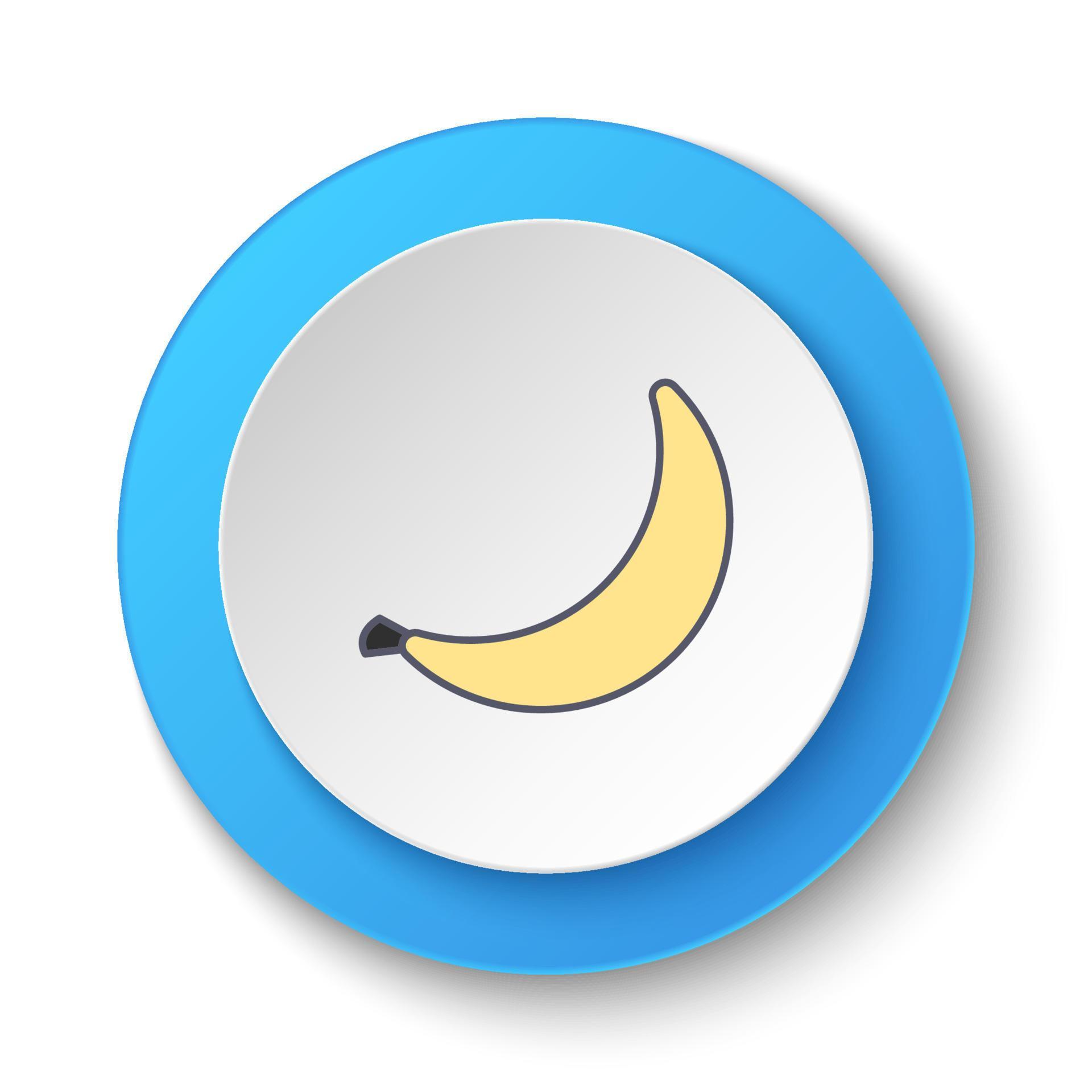 Round Button For Web Icon Banana Button Banner Round Badge Interface For Application