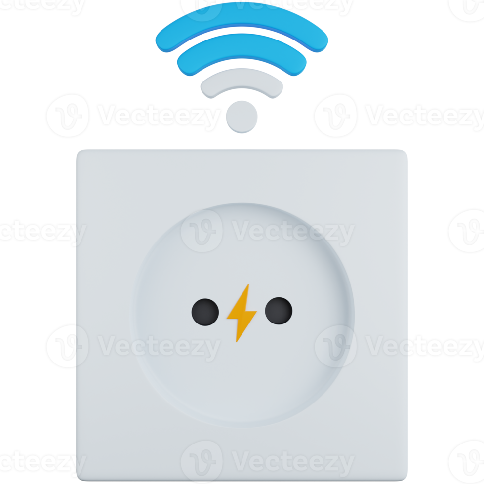 3d Icon Illustration Wireless Power Socket 21553208 Png