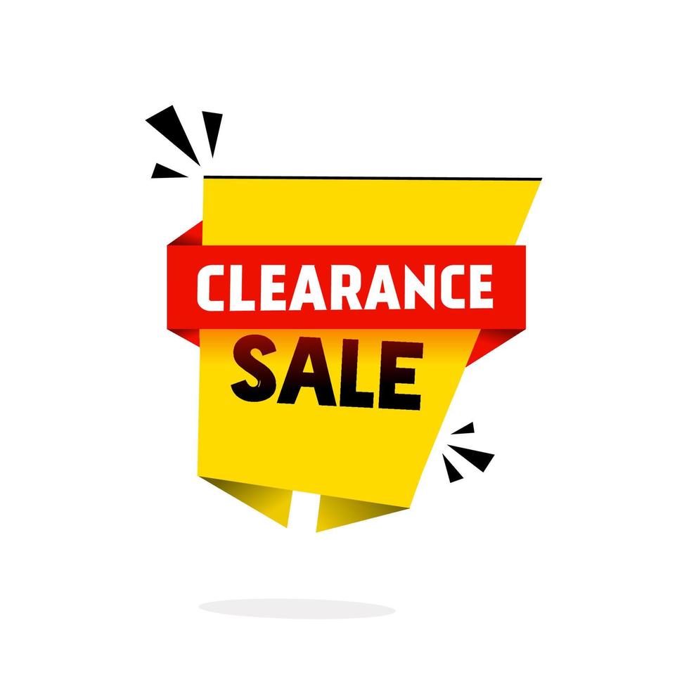 Clearance sale banner design template, vector illustration. Flat style icon. 21553482 Vector Art ...