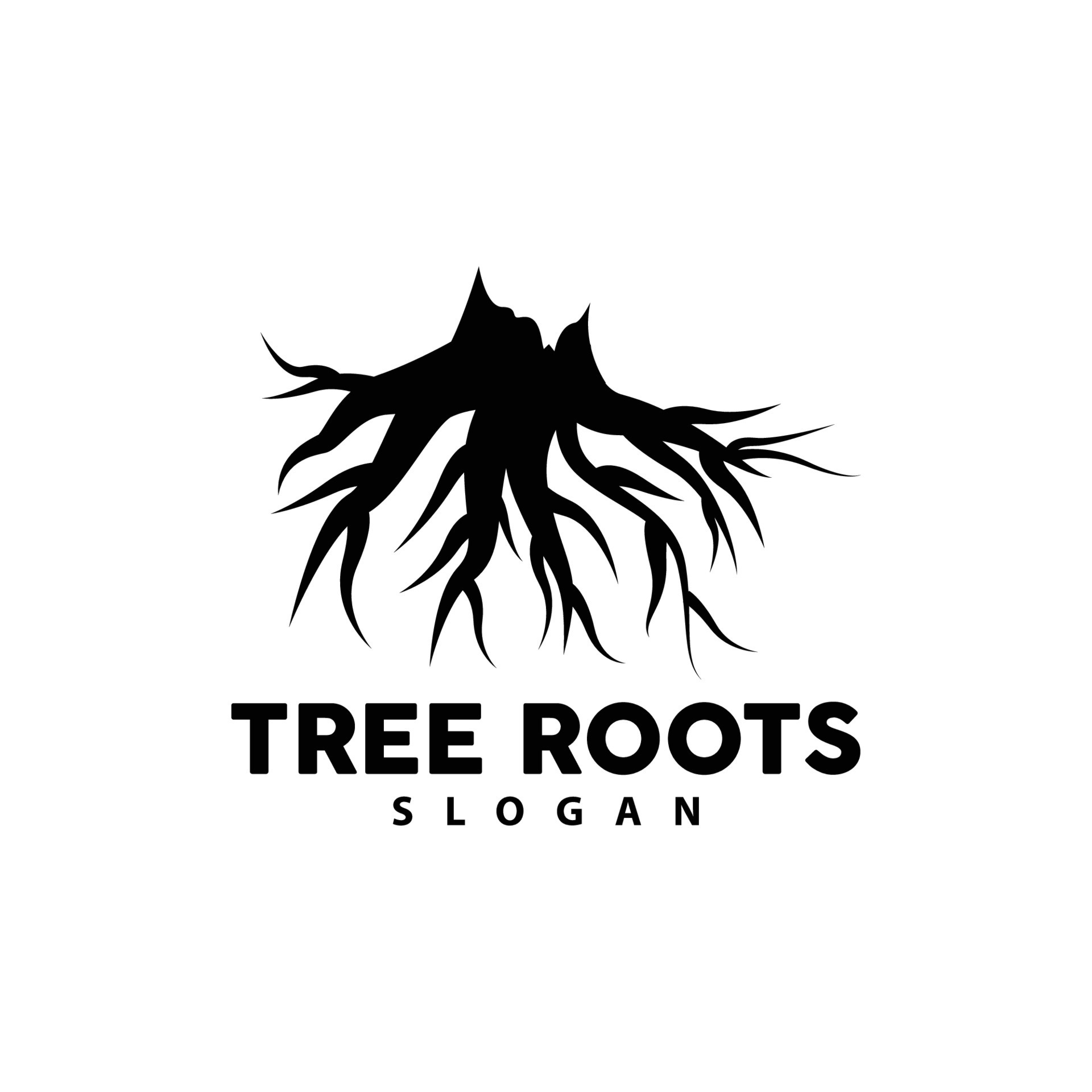 Root Logo, Tree Root Vector, Nature Tree Simple Icon Design 21553858 Vector Art at Vecteezy