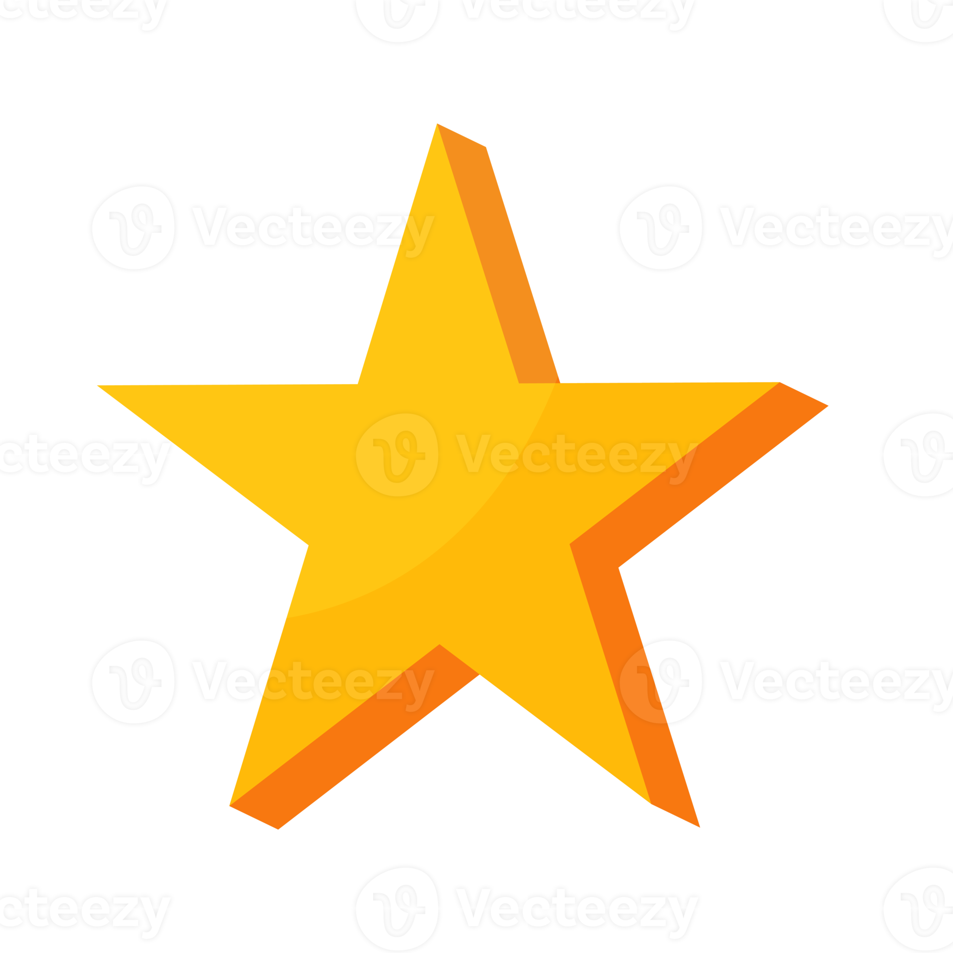 yellow star cartoon isolated 21554500 PNG