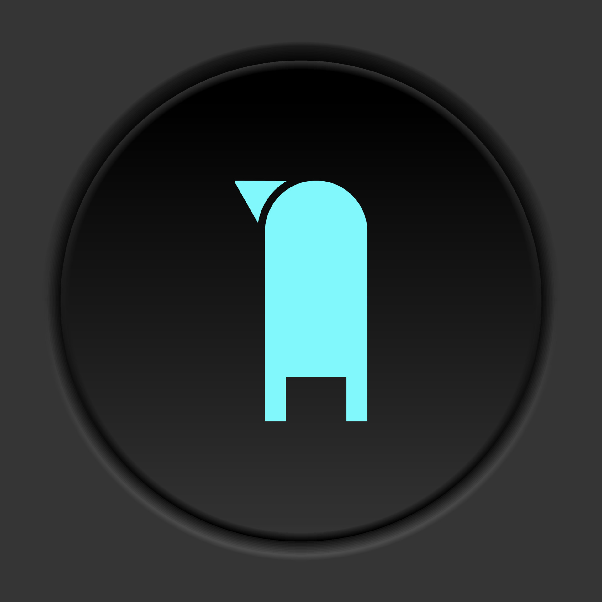 Round button icon Mailbox. Button banner round badge interface for application illustration on ...