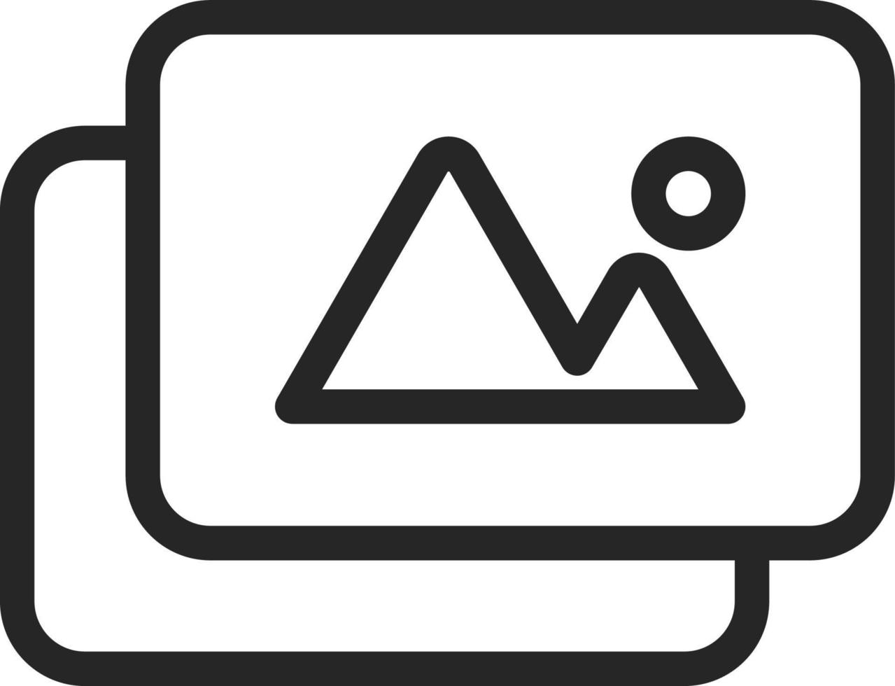 Photo, picture vector icon. Multimedia minimalist outline vector icon ...