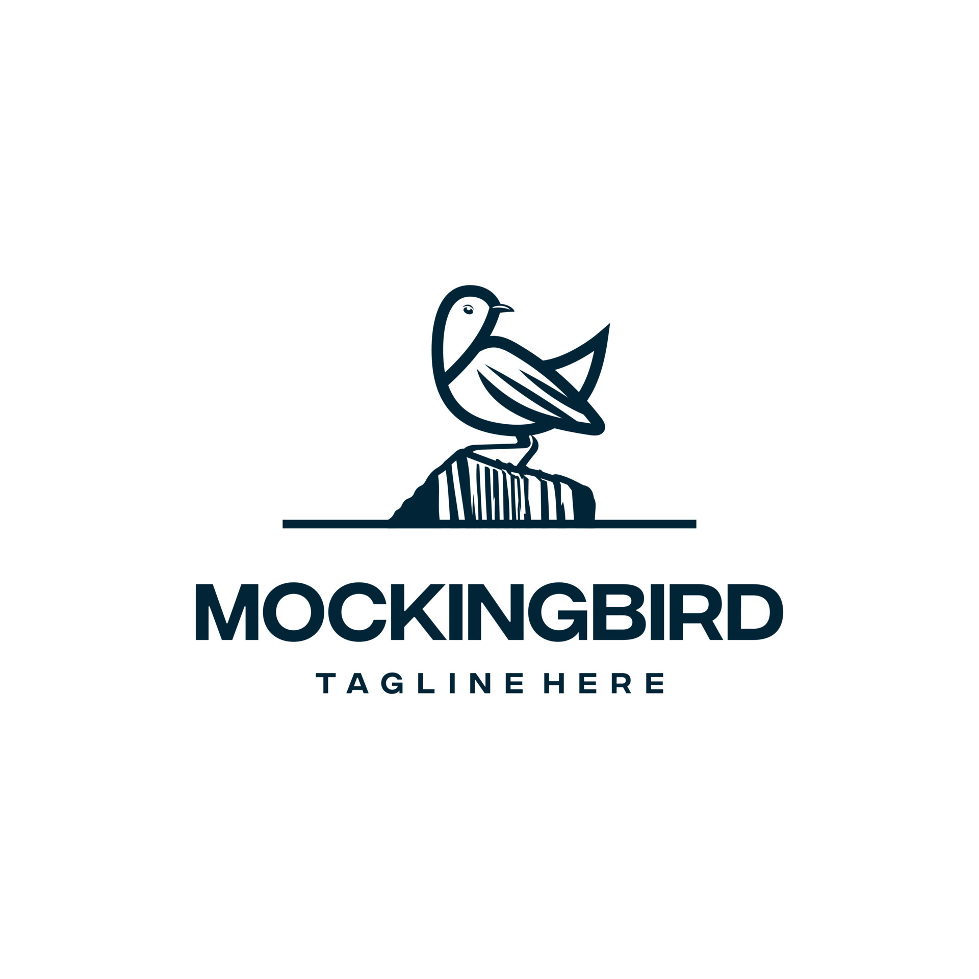 Mockingbird logo design graphic inspiration. 21557411 Vector Art at Vecteezy