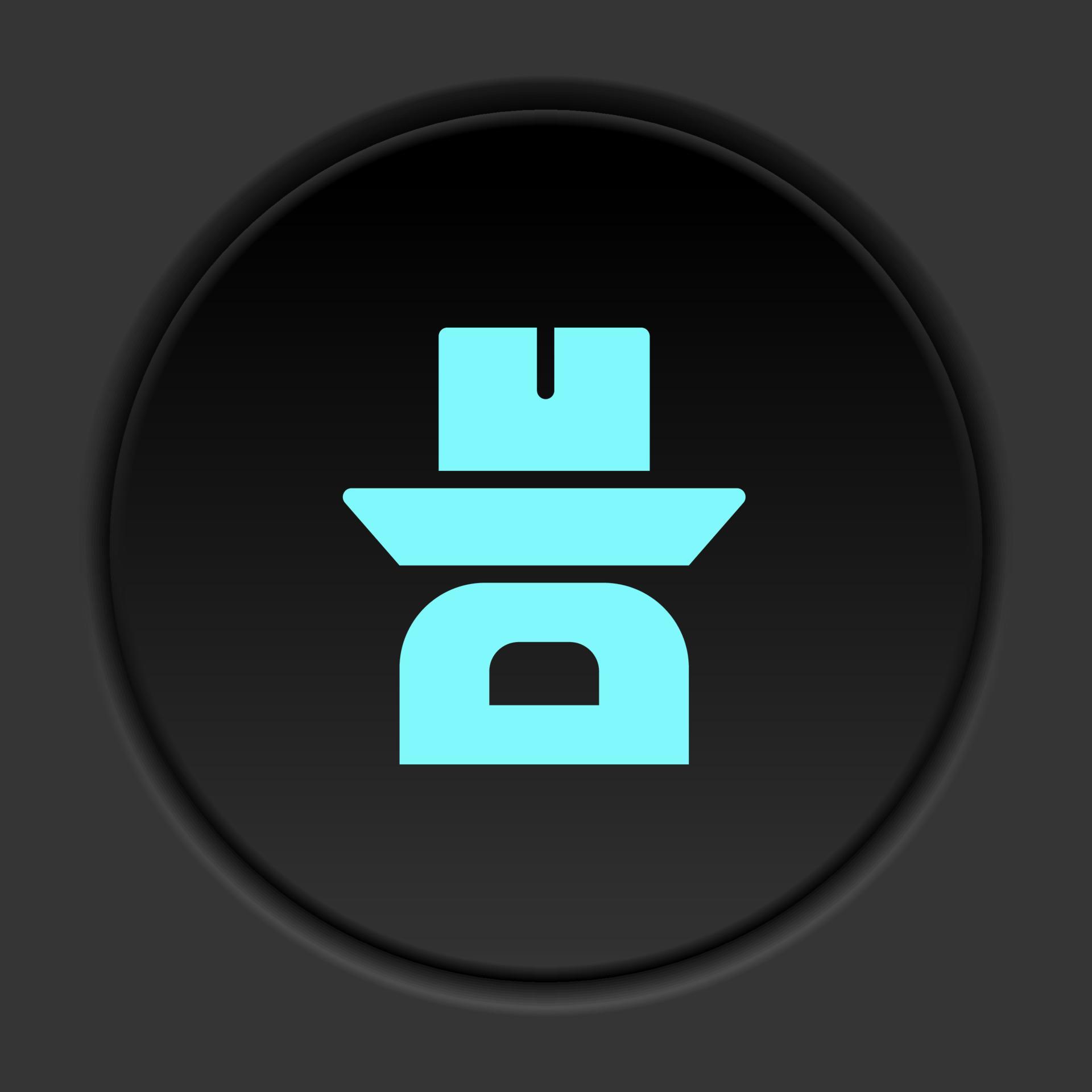 Dark Button Icon Mass Production Weight Button Banner Round Badge Interface For Application