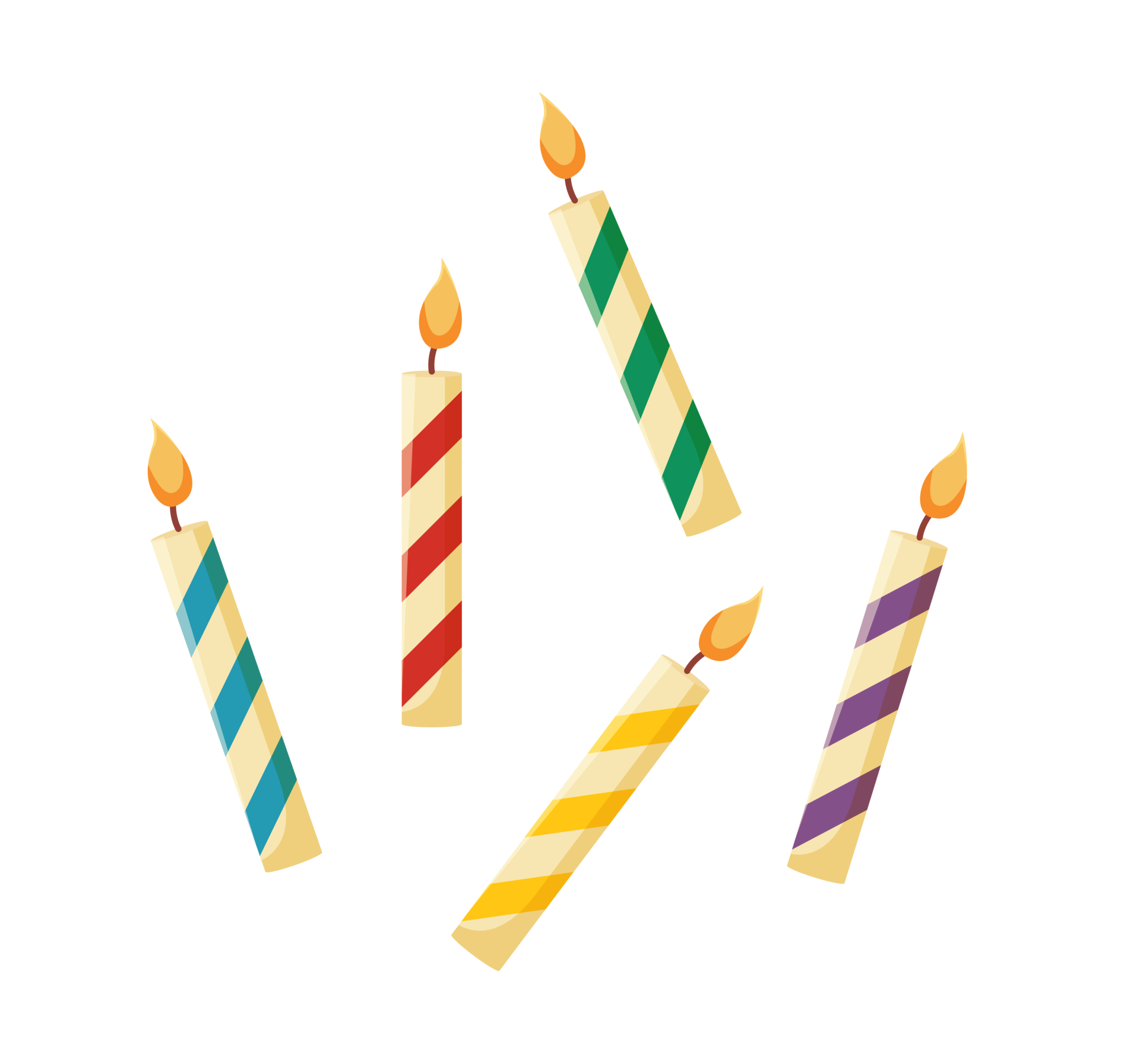colorful birthday candles illustration 21559037 PNG