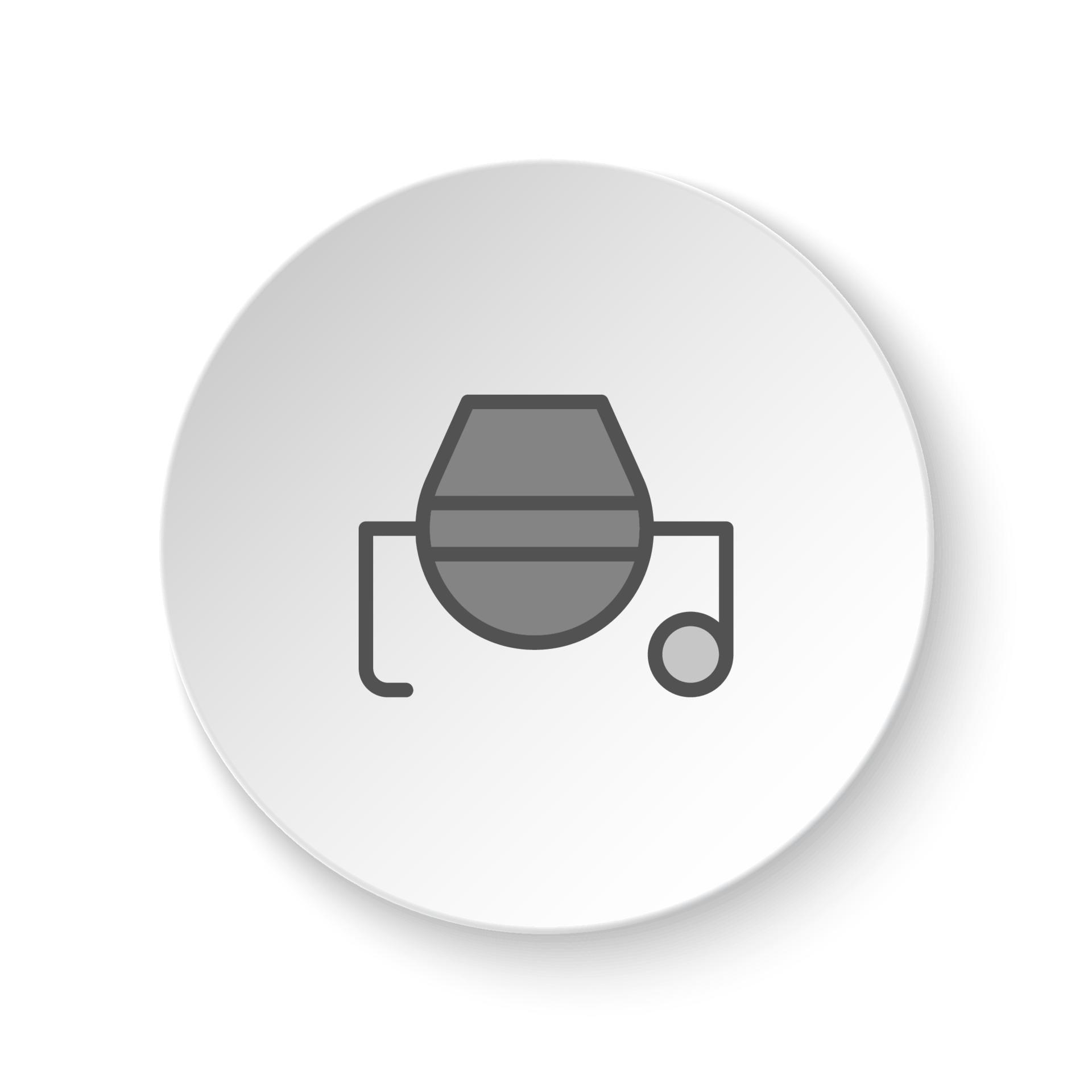 Round Button For Web Icon Concrete Mixer Button Banner Round Badge Interface For Application