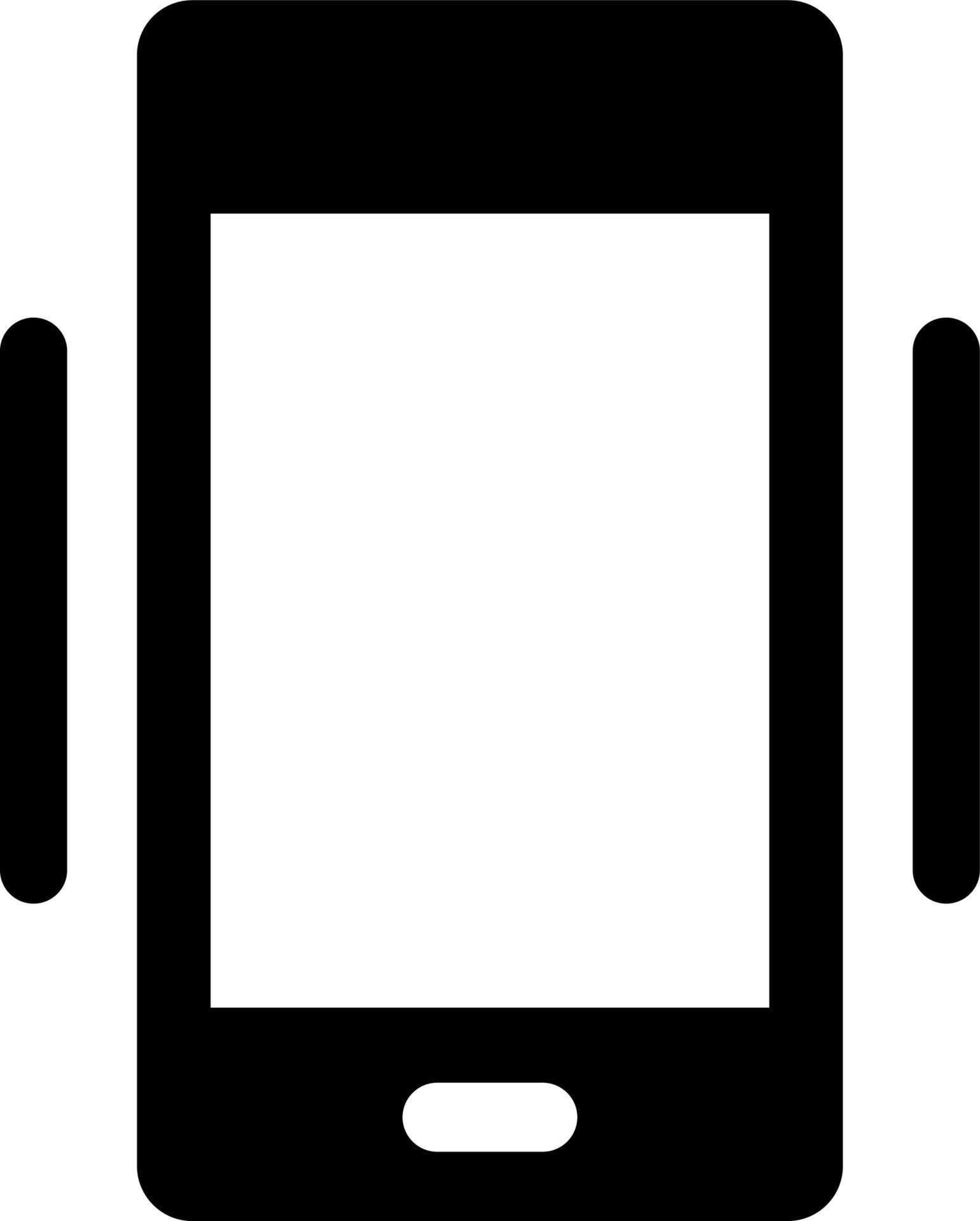 Phone Vibrate Vector Icon Simple Element Illustration From Ui Concept Mobile Concept Vector