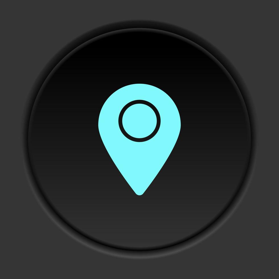 Round Button Icon Location Pin Button Banner Round Badge Interface For Application Illustration
