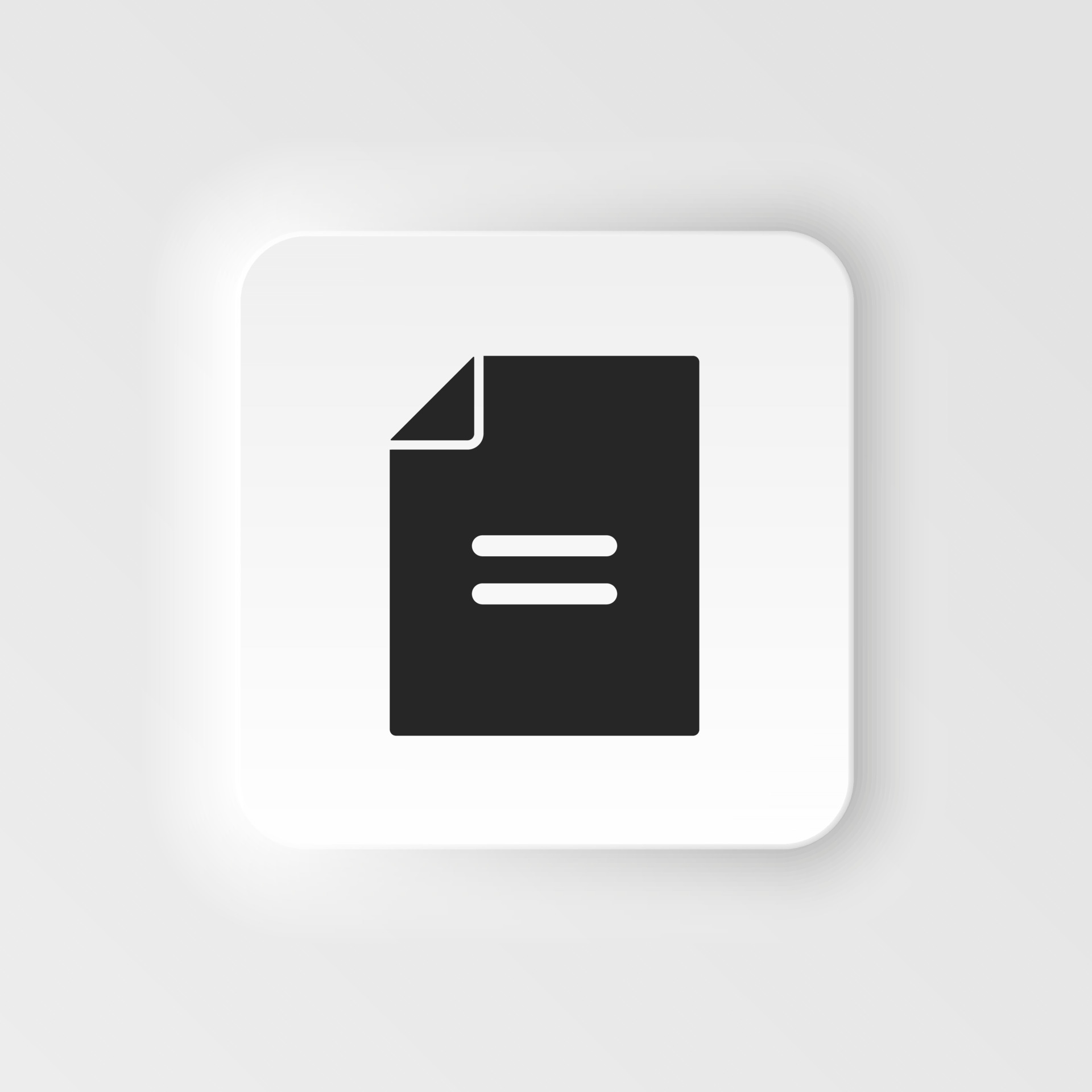 File Contract Application Vector Icon Simple Element Neumorphic