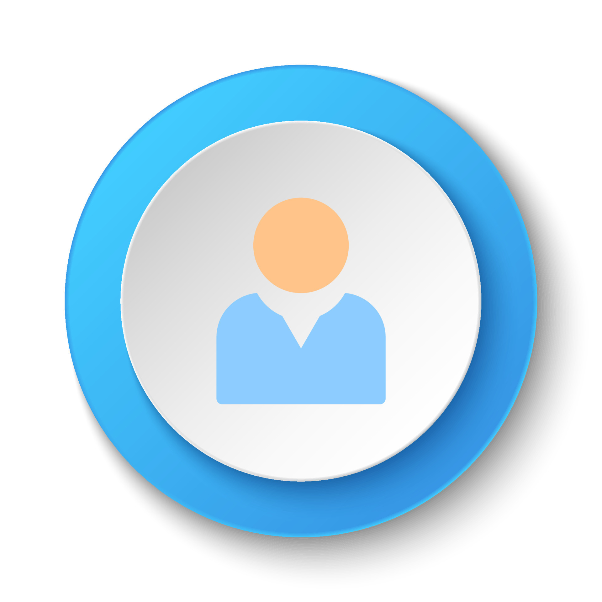 Round button for web icon, avatar, user. Button banner round, badge interface for application ...