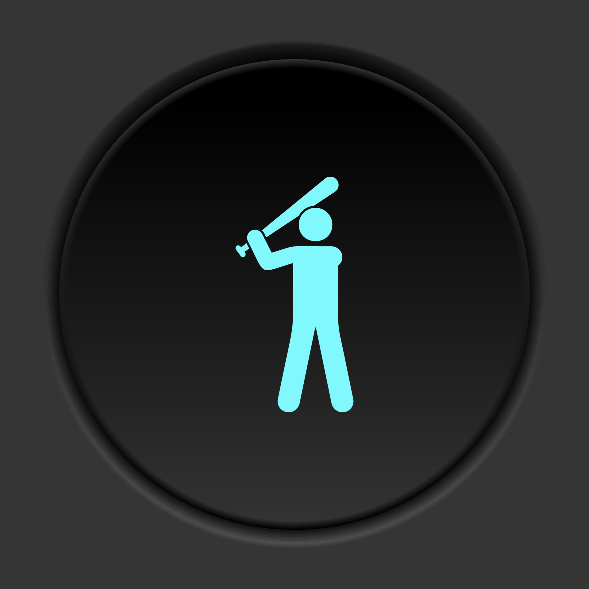 Round Button Icon Baseball Button Banner Round Badge Interface For Application Illustration On