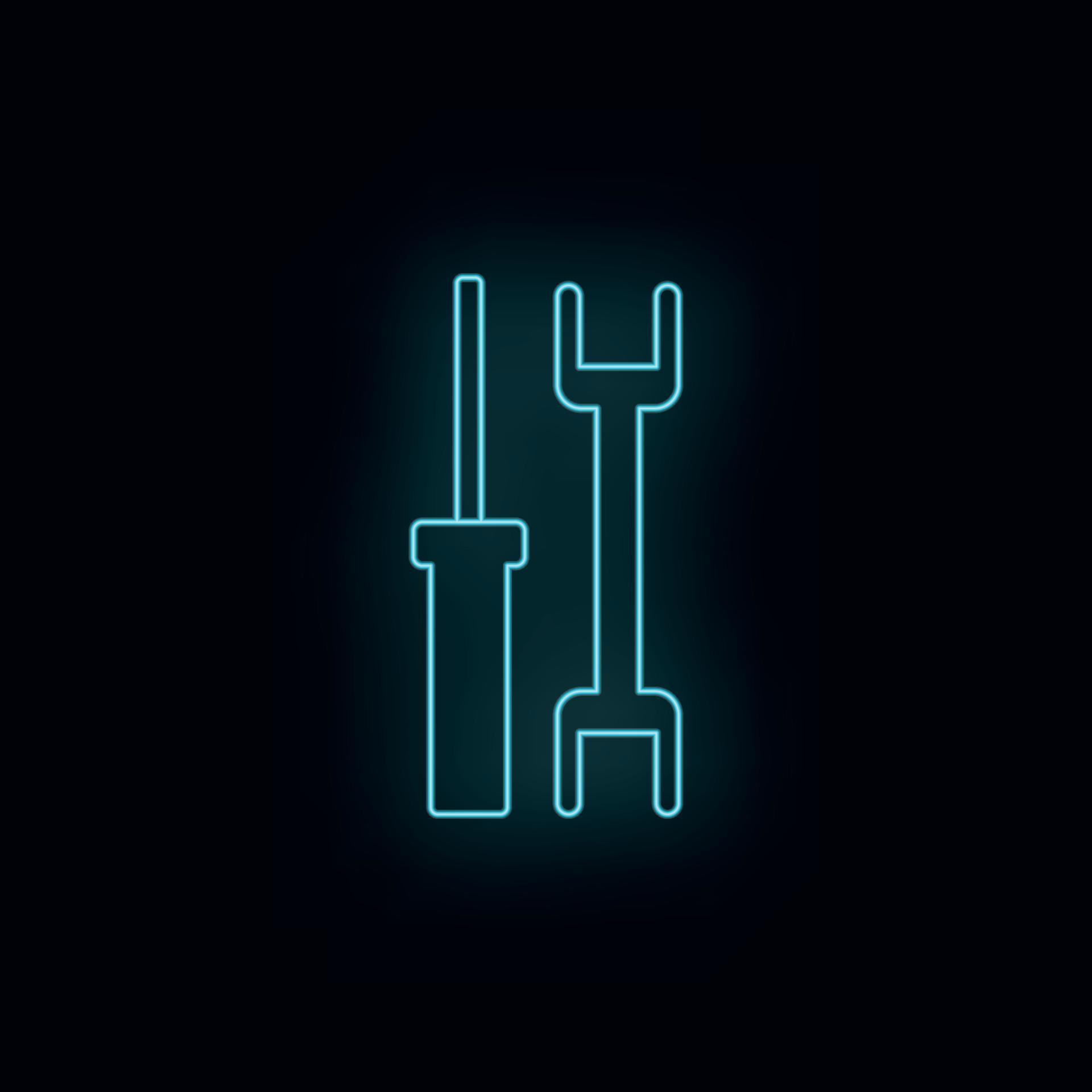 Tools Neon Icon Web Development Vector Icon Element Of Simple