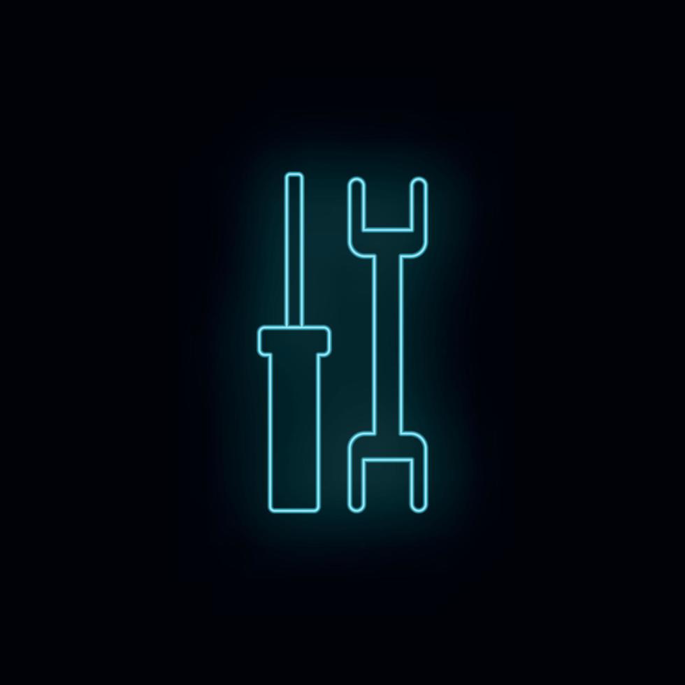 Tools, neon, icon. Web Development Vector Icon. Element of simple ...
