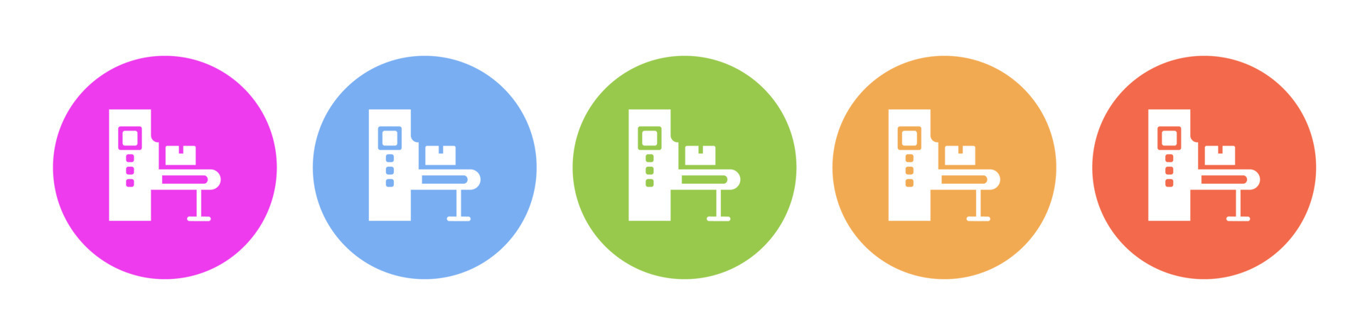 Multi Colored Icon Mass Production Conveyor Button Banner Round Badge Interface For Application