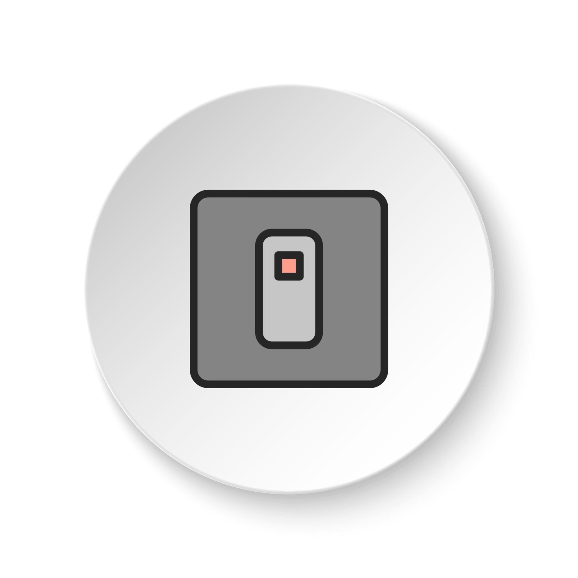 Round button for web icon, switch, switcher. Button banner round, badge interface for ...