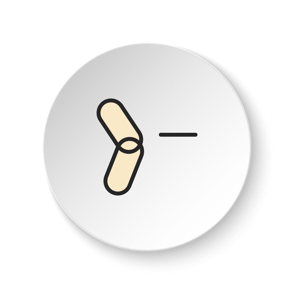 Round Button For Web Icon Chain Delete Link Button Banner Round Badge Interface For