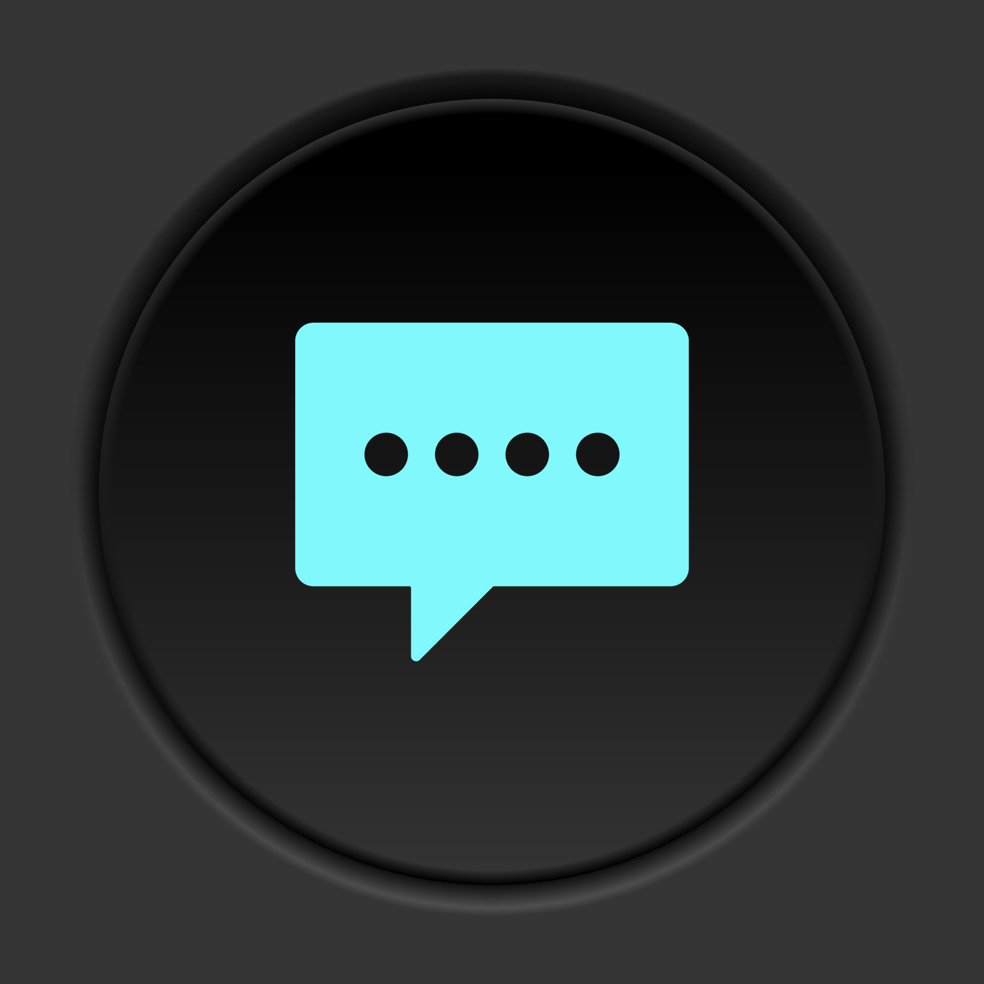 Round button icon, chat, chat, bubble. Button banner round, badge ...