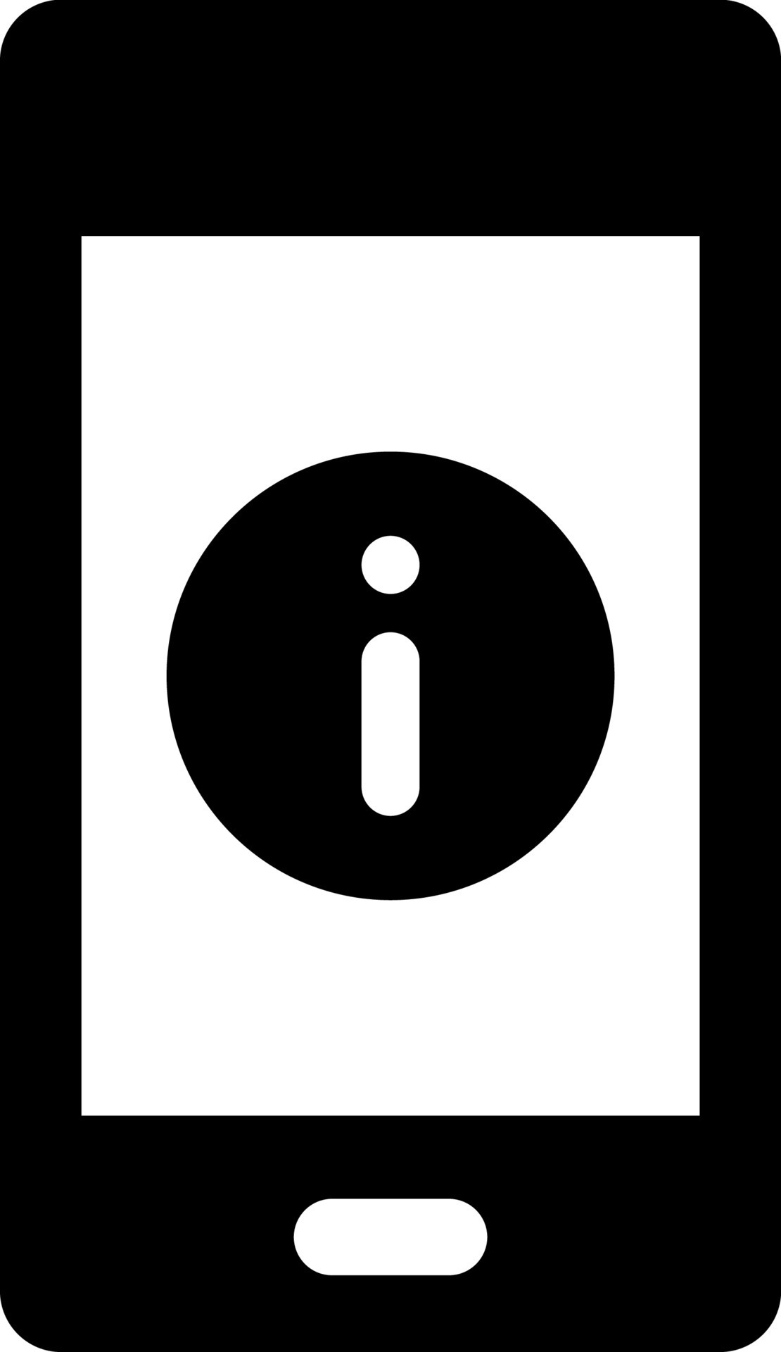 Mobile Information Vector Icon Simple Element Illustration From Ui Concept Mobile Concept