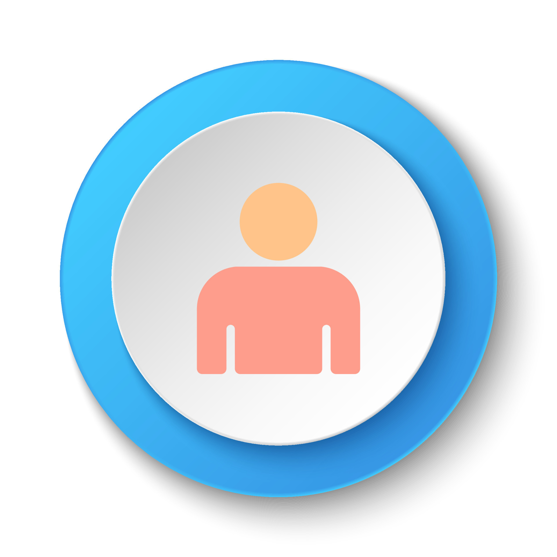 Round button for web icon, avatar, user. Button banner round, badge interface for application ...