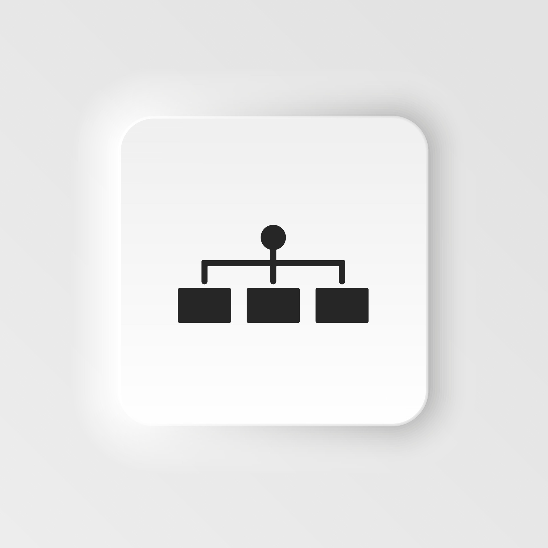 Structure Vector Icon Simple Element Neumorphic Style Illustration