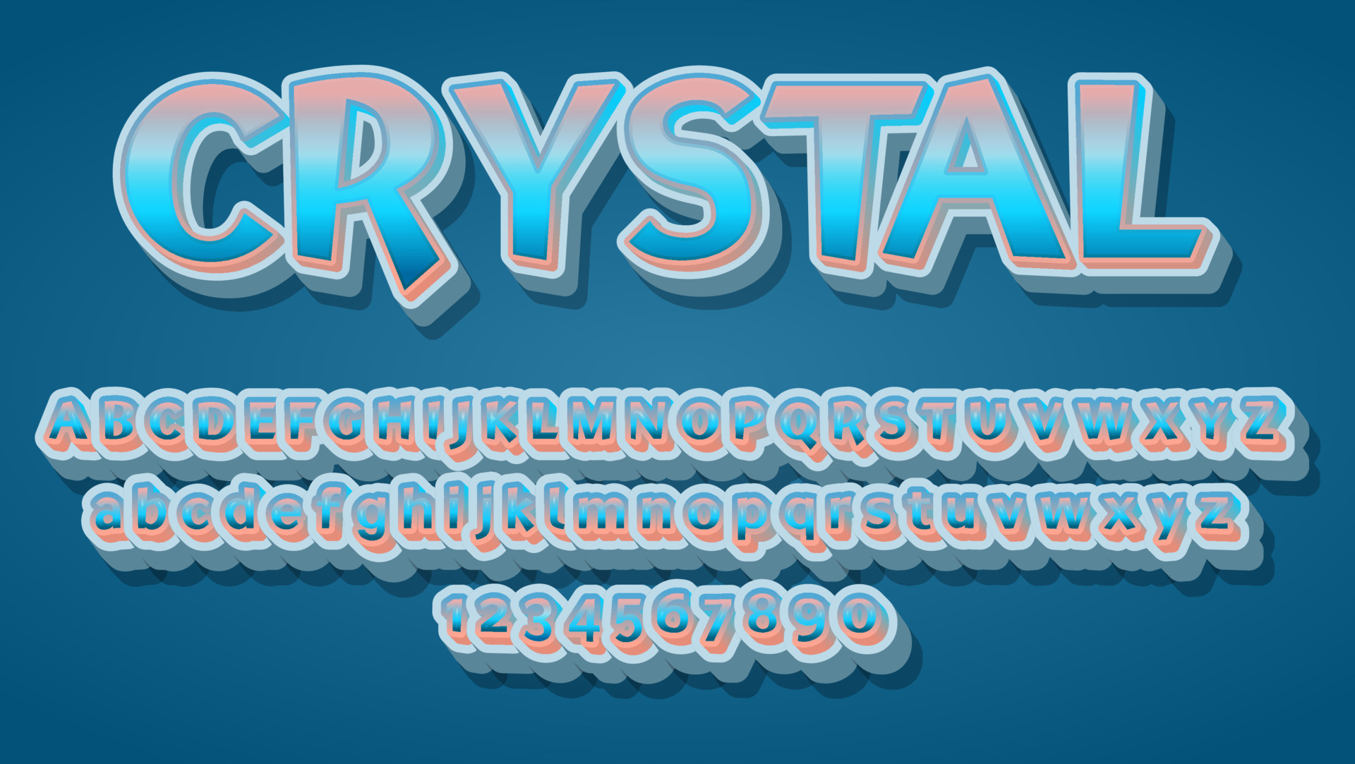 3d Modern Gradient Word Crystal Editable Text Effect Design Template 21562704 Vector Art at Vecteezy